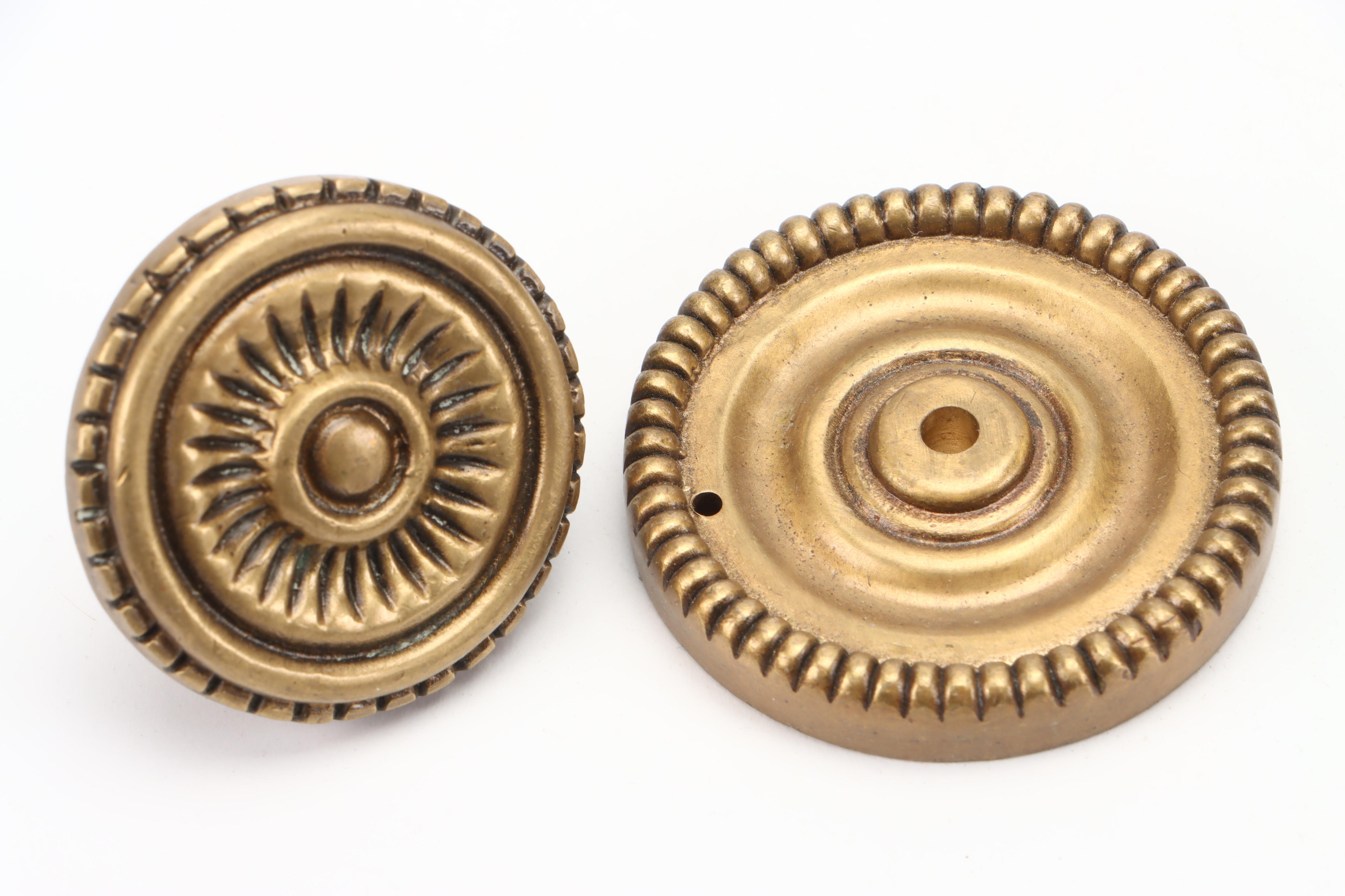 Cast Brass Cabinet Knobs and Back Plates | EBTH