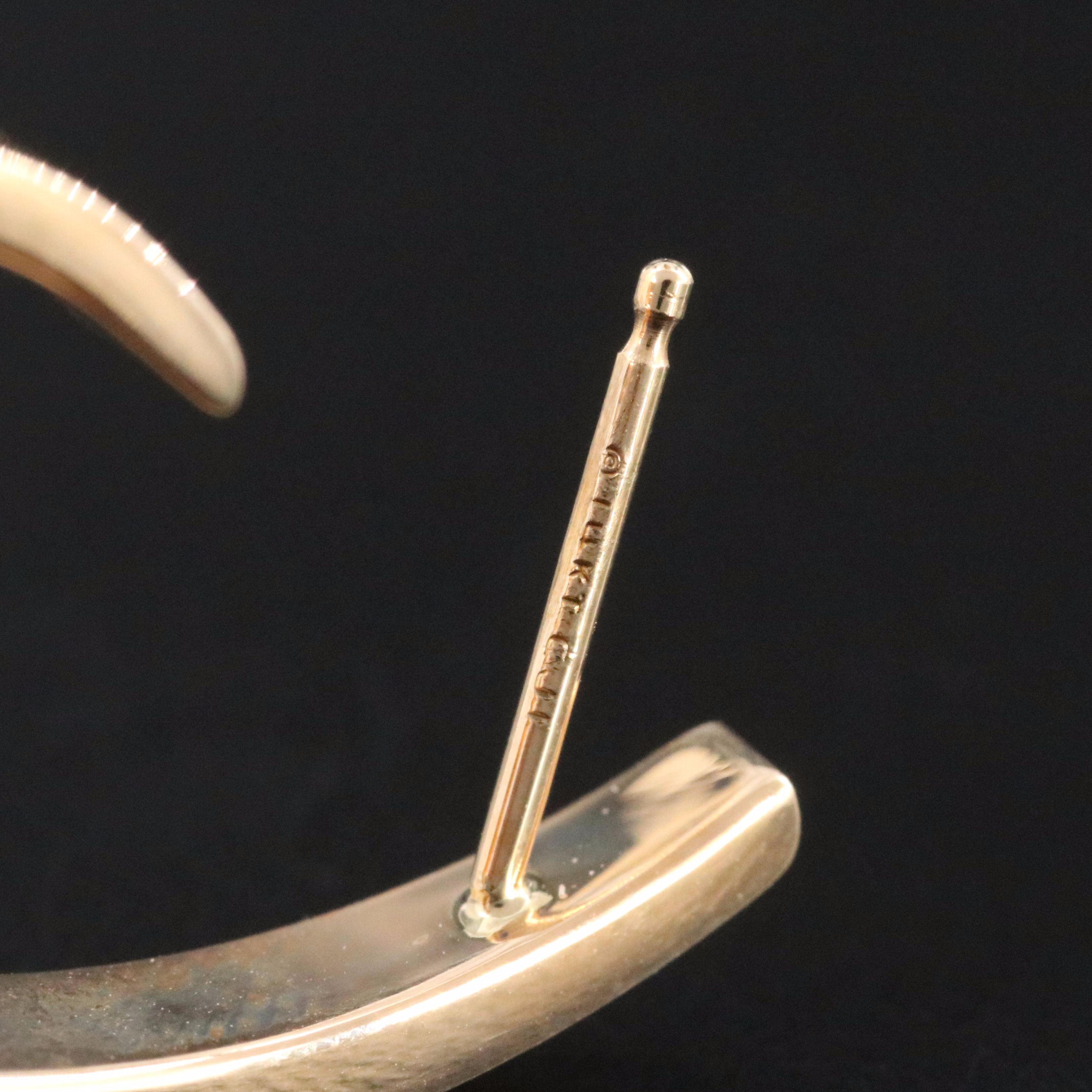 14K J Hoop Earrings | EBTH