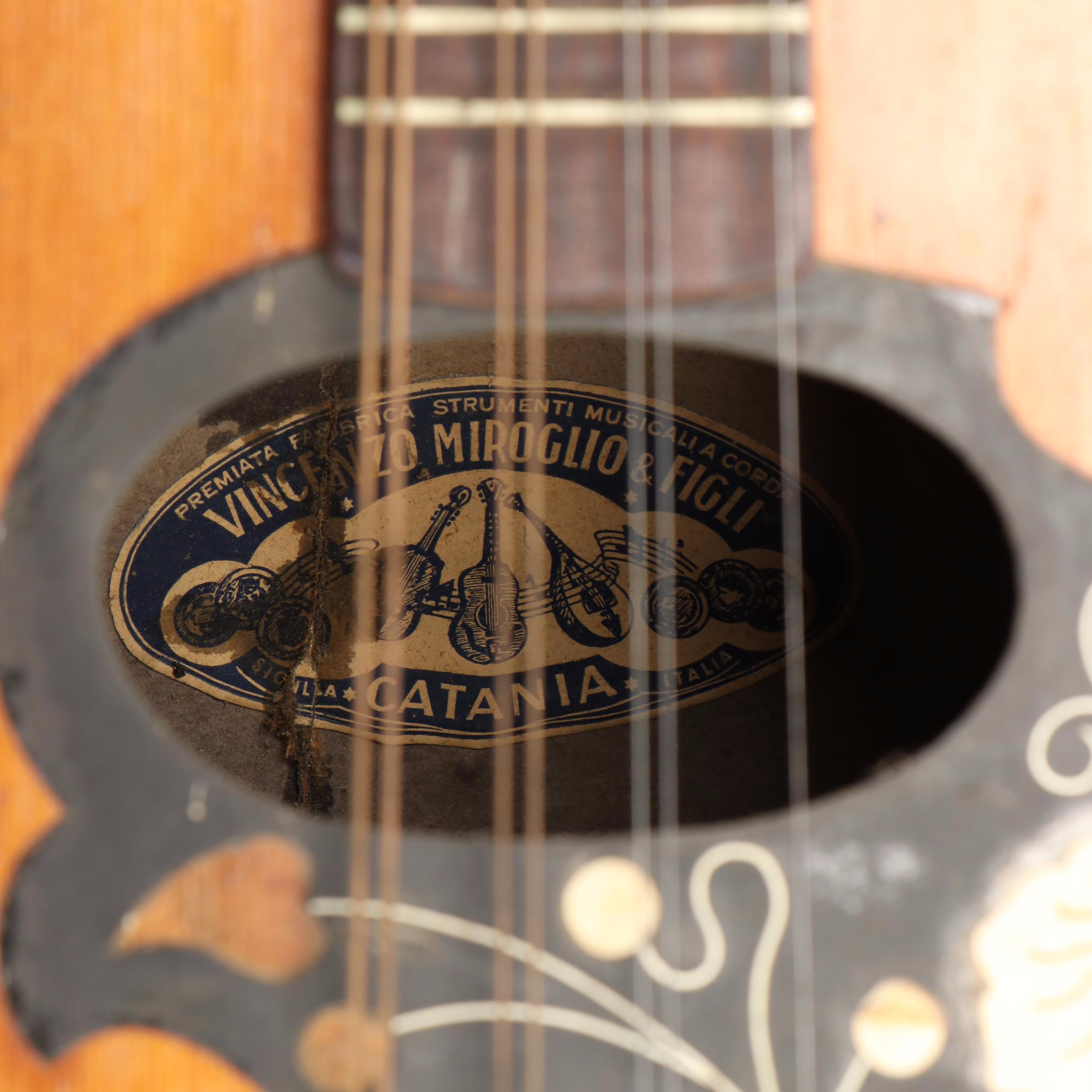 Italian Rosewood and Mahogany Bowl Back Mandolin with Case and Strap | EBTH