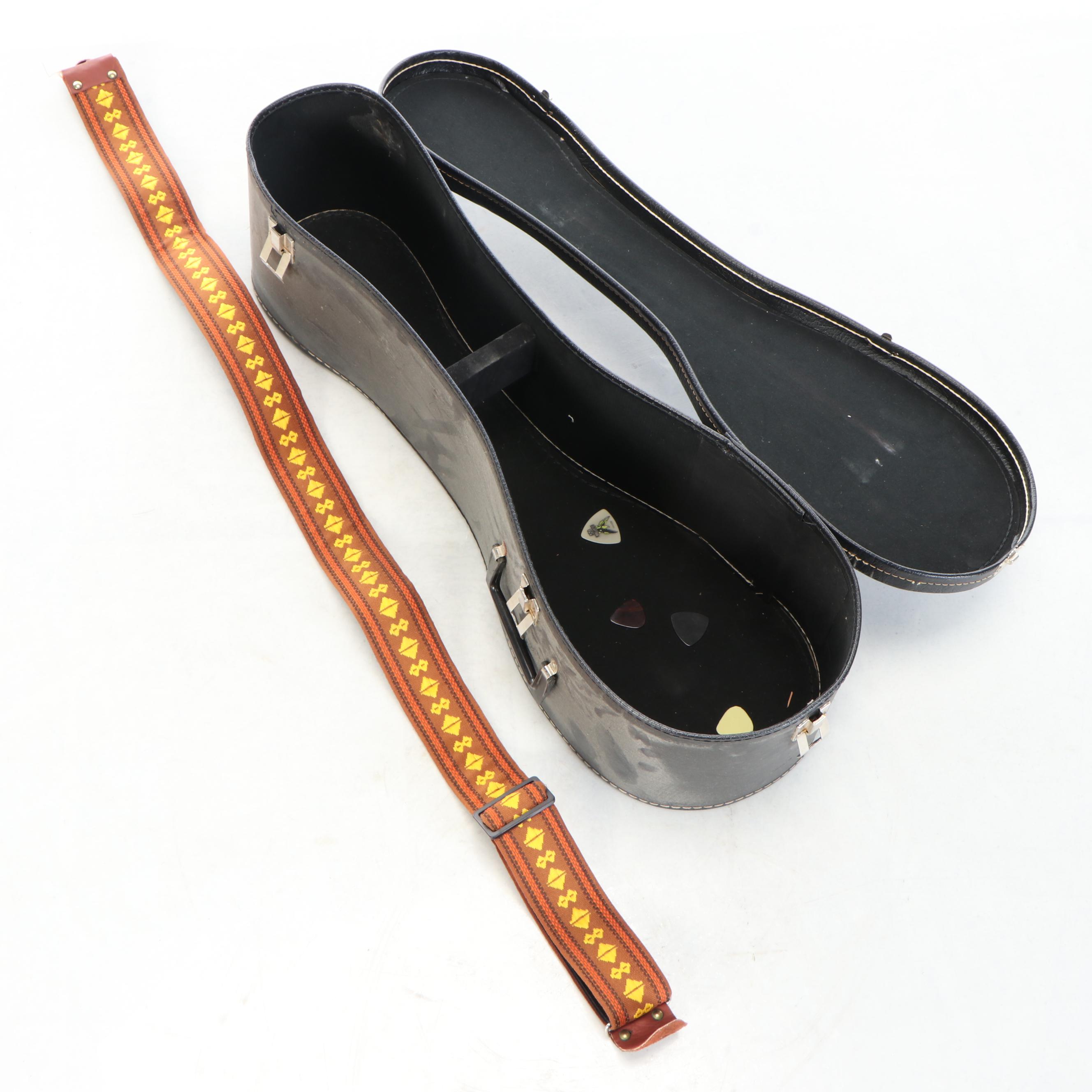 Italian Rosewood and Mahogany Bowl Back Mandolin with Case and Strap | EBTH