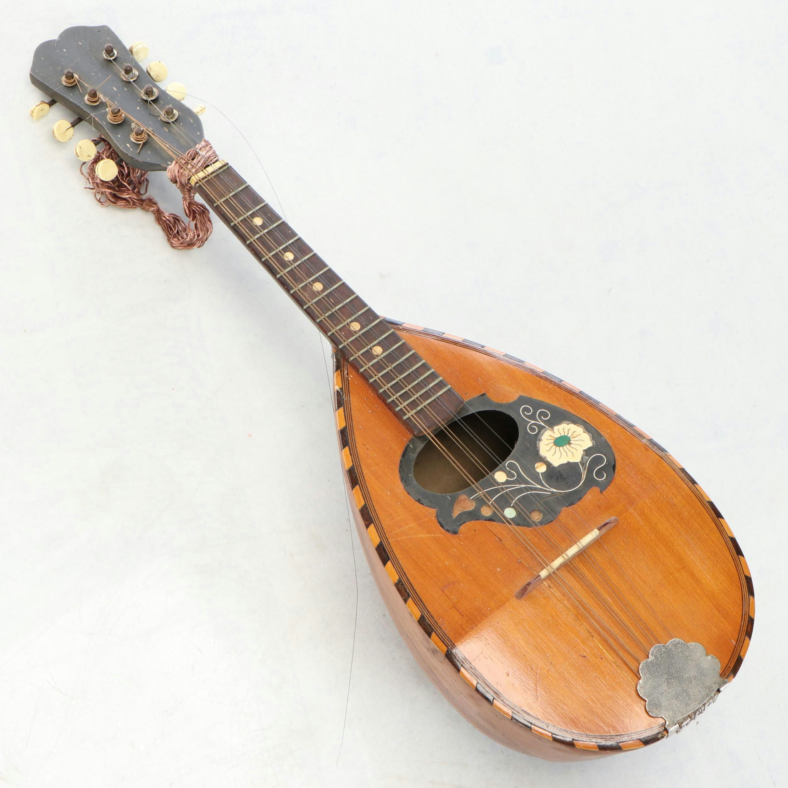 Italian Rosewood and Mahogany Bowl Back Mandolin with Case and Strap | EBTH