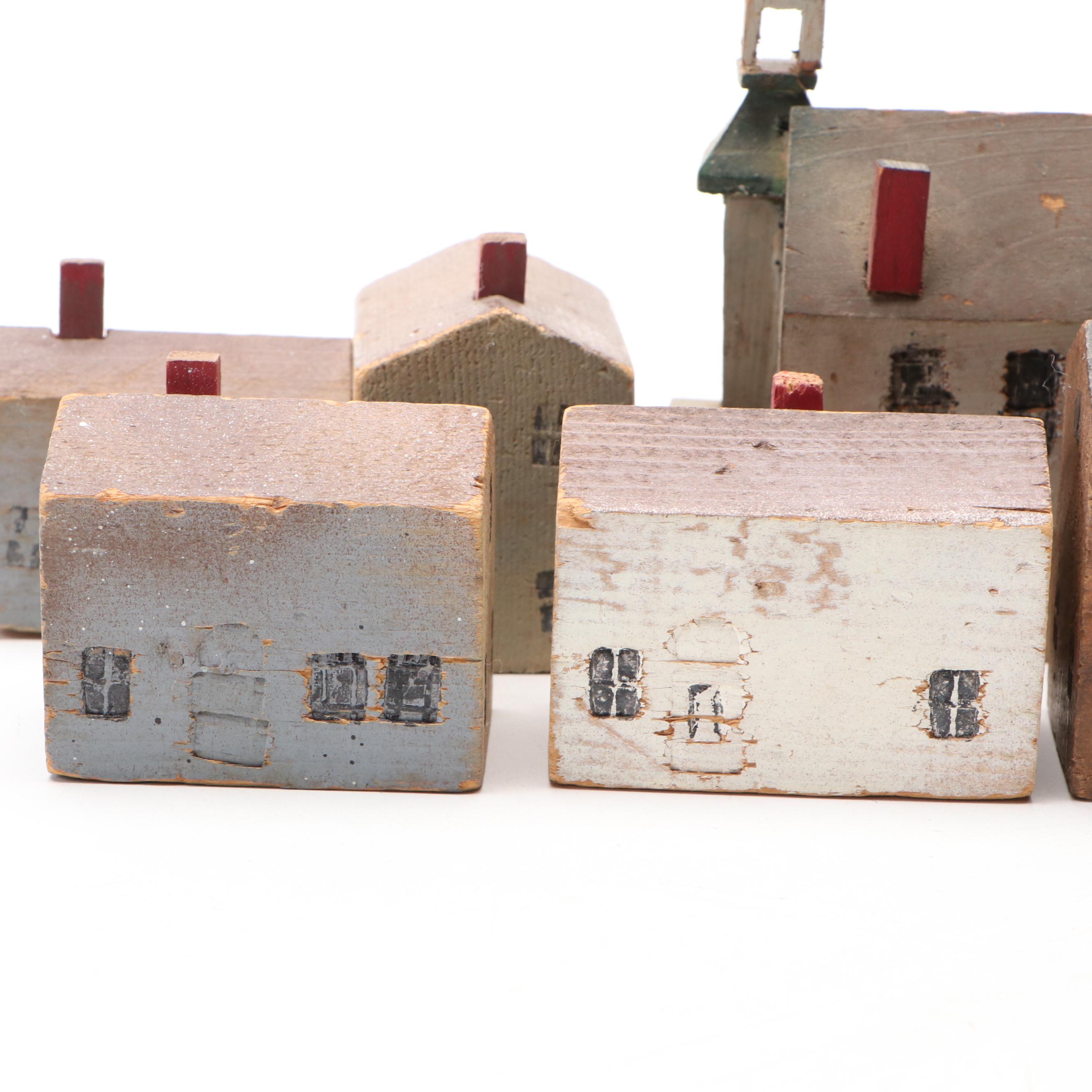 Folk Art Style Handcrafted Wooden Buildings | EBTH