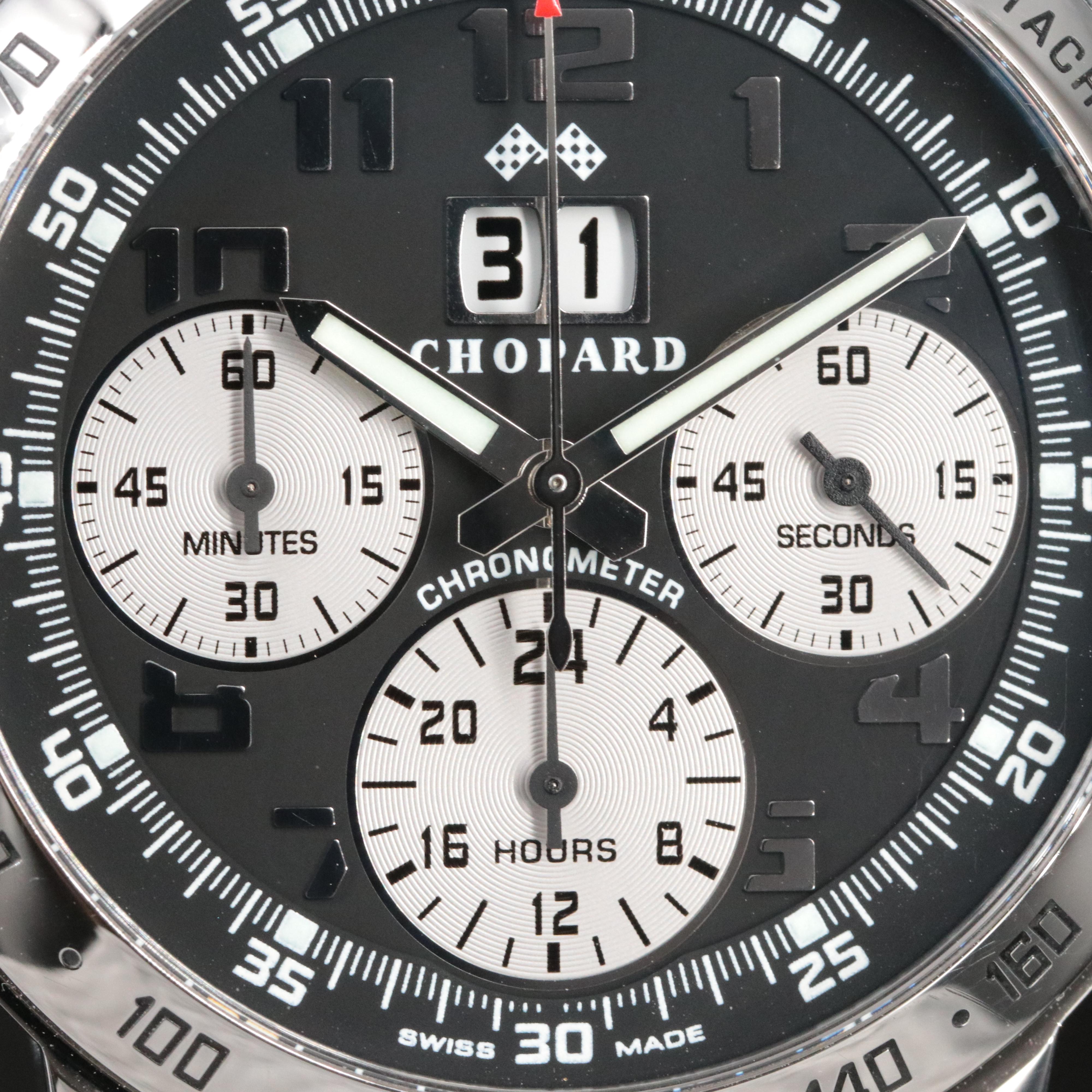 Chopard Mille Miglia Jacky Ickx Edition Black Dial Steel Chronograph Watch 8934 | EBTH