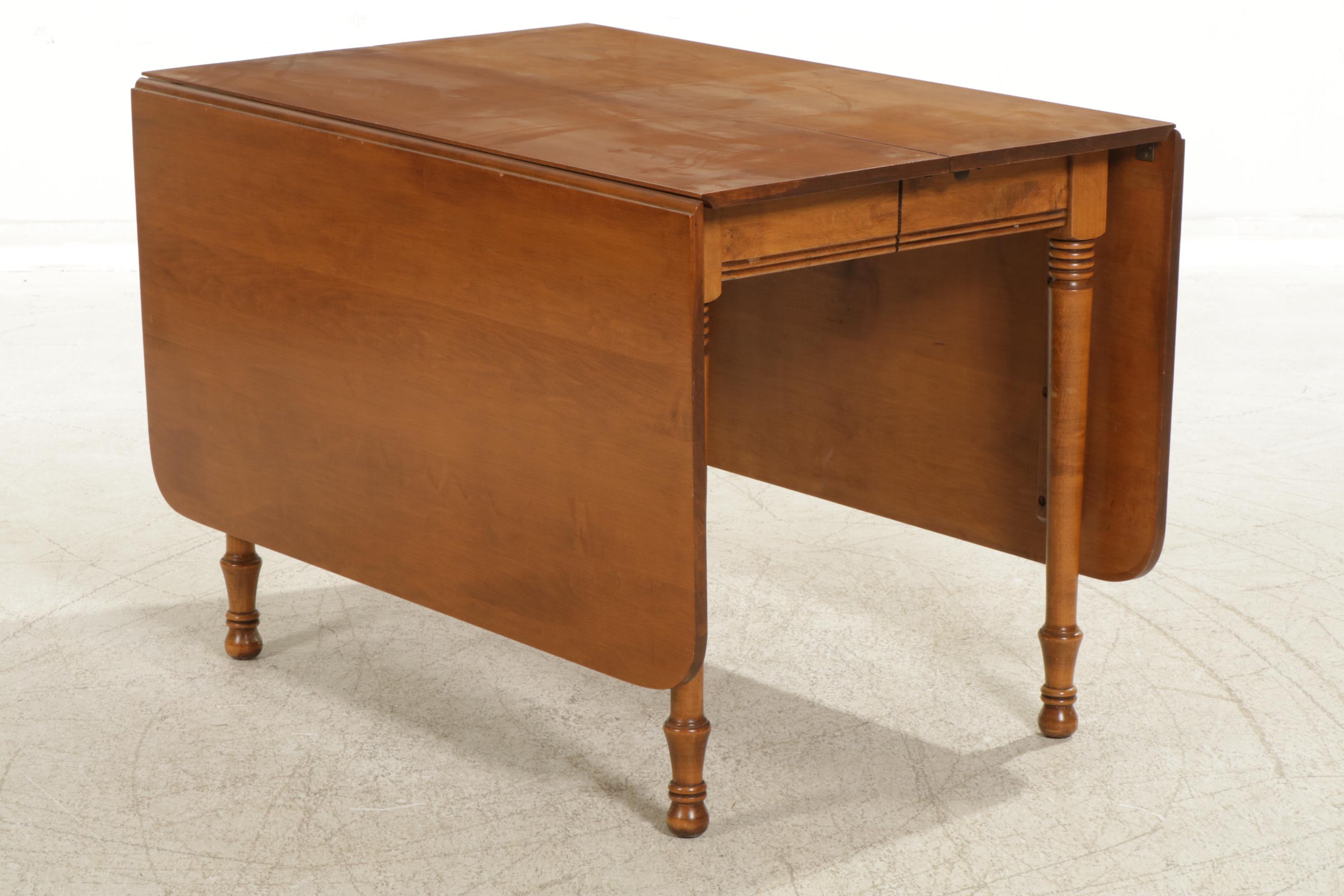 Tell City Maple Drop Leaf Dining Table and Four Chairs | EBTH