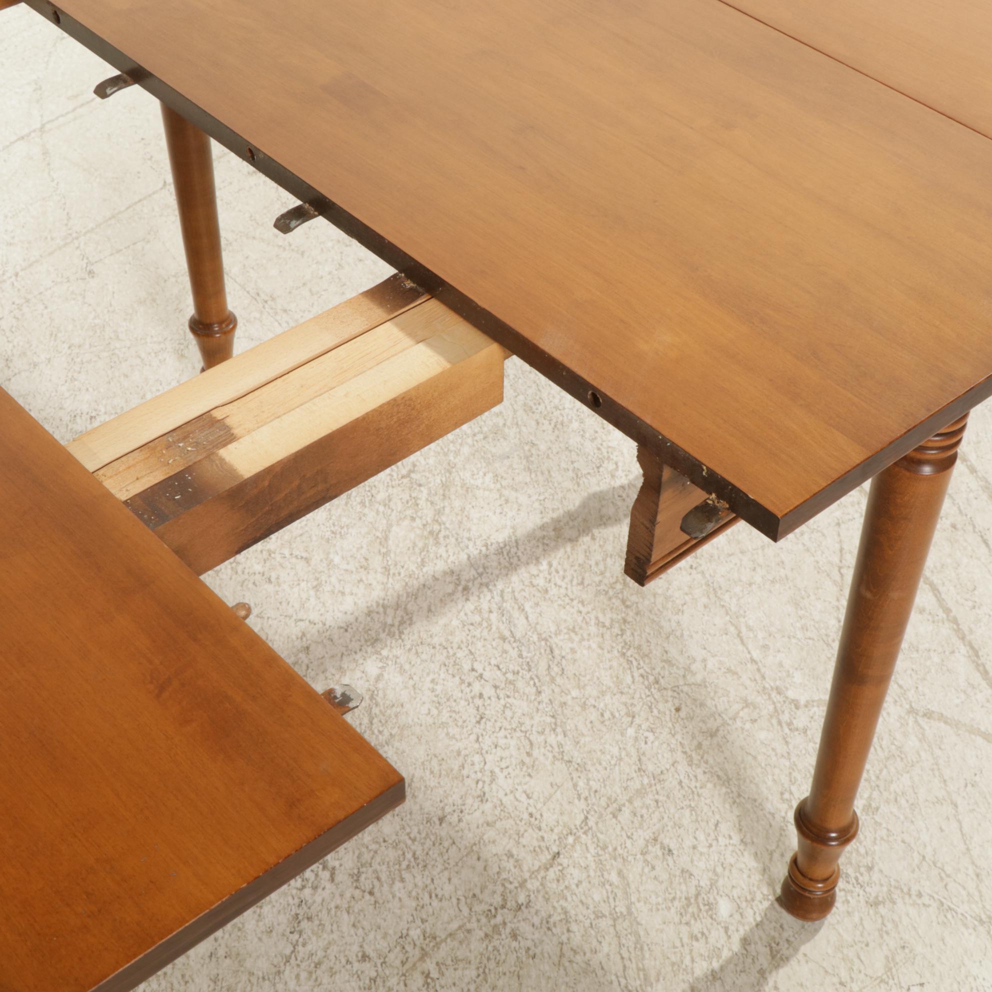 Tell City Maple Drop Leaf Dining Table and Four Chairs | EBTH