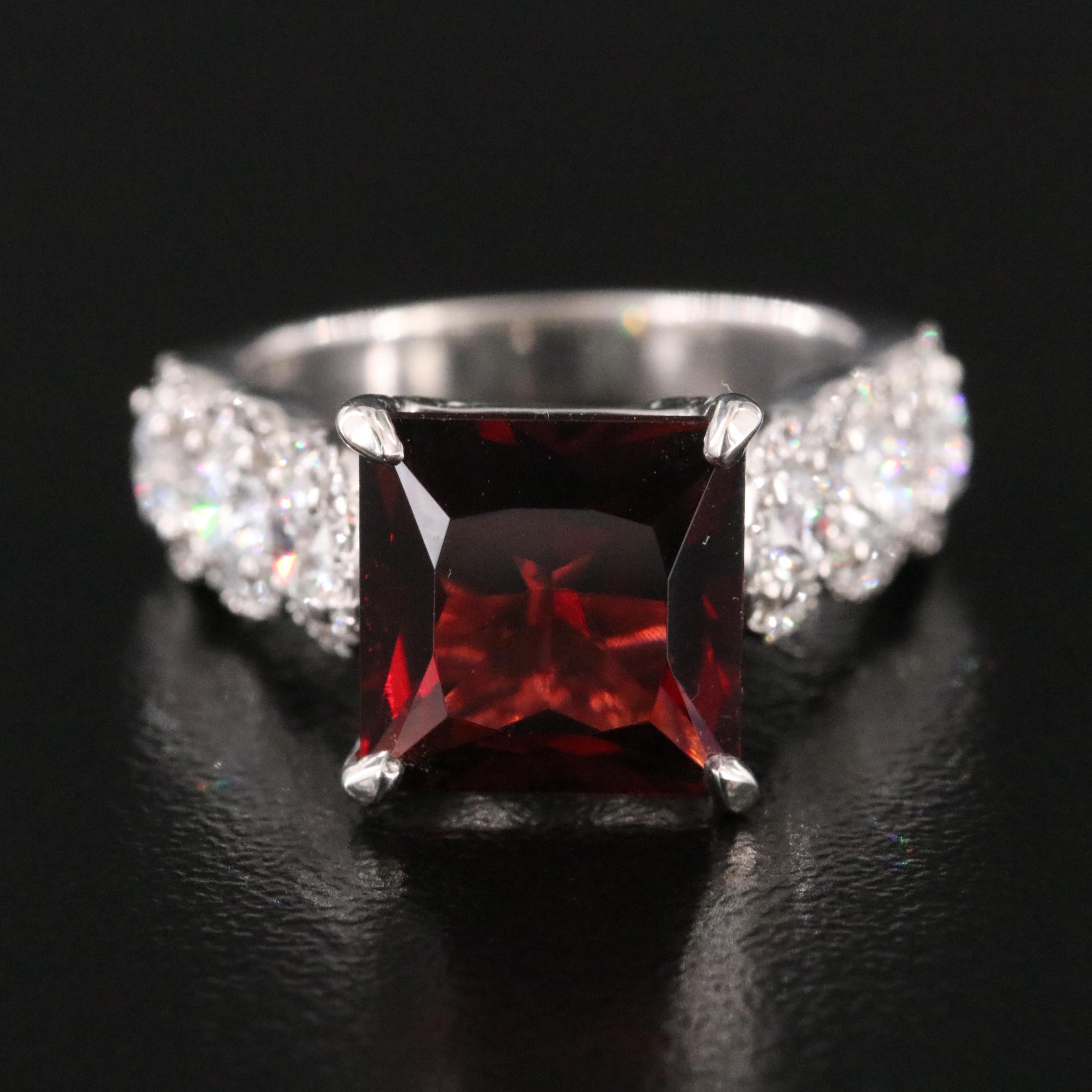 Daussi 18K Garnet and Diamond Ring | EBTH