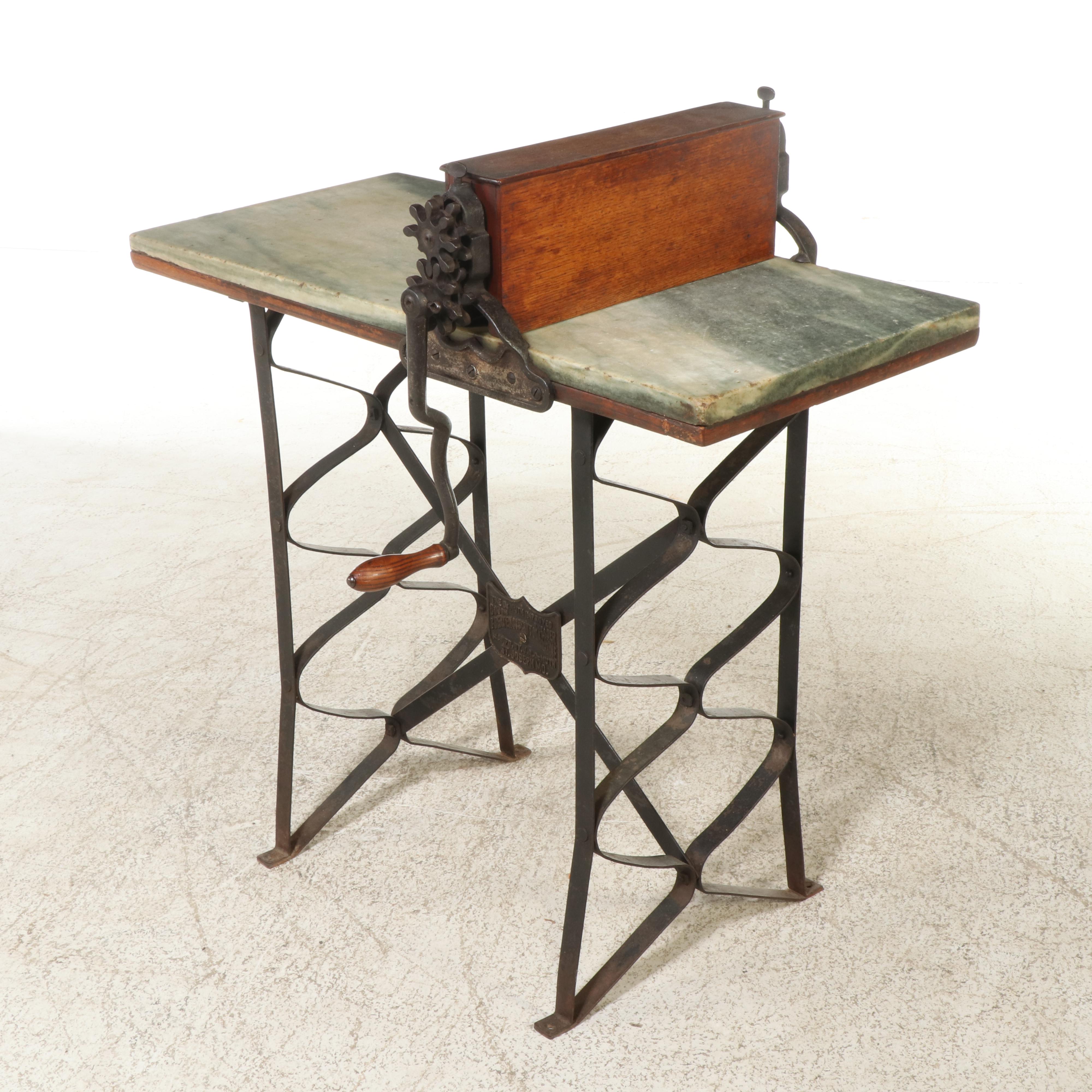 Demuth Marble Top Cast Iron Biscuit Brake | EBTH