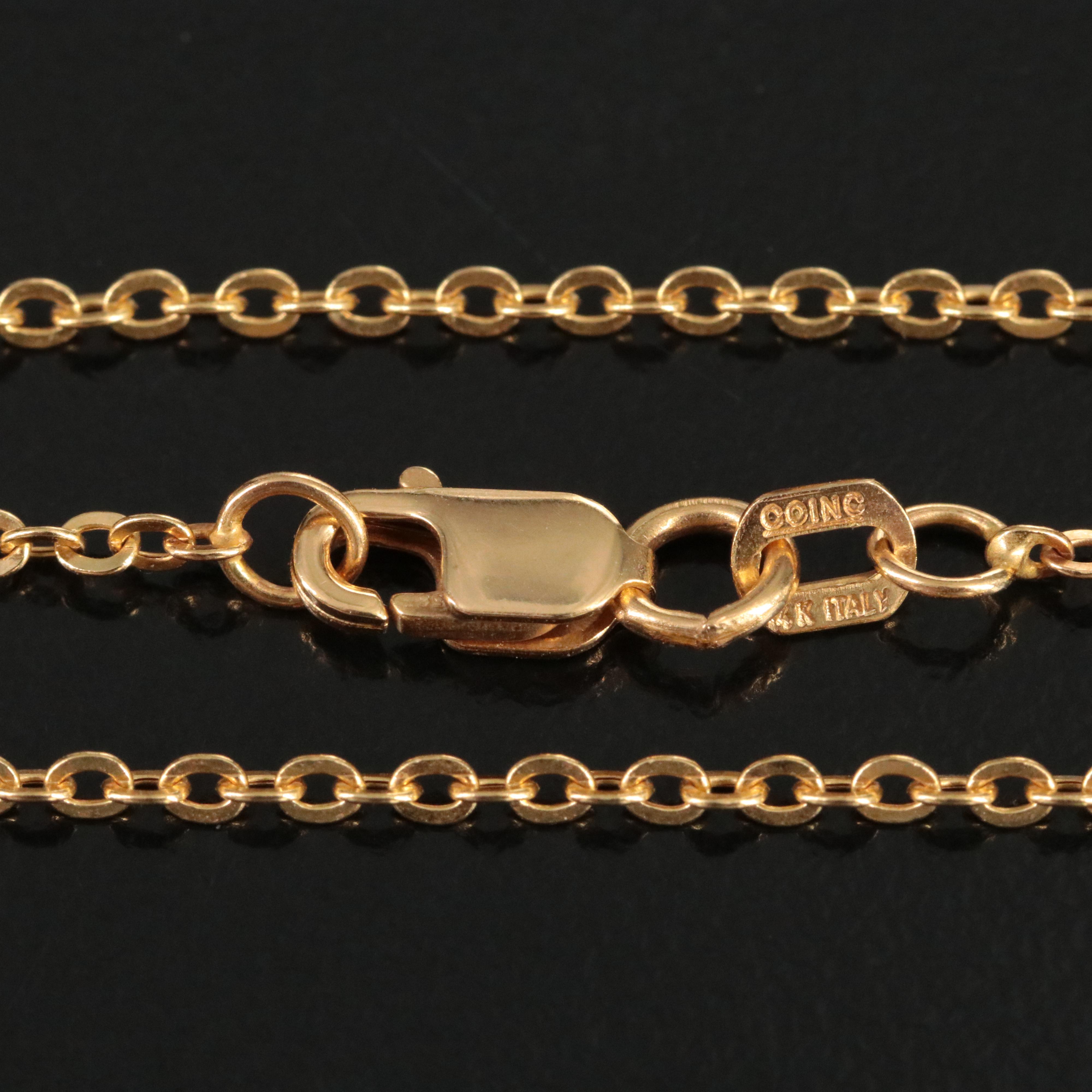 14K Cable Chain Necklace | EBTH