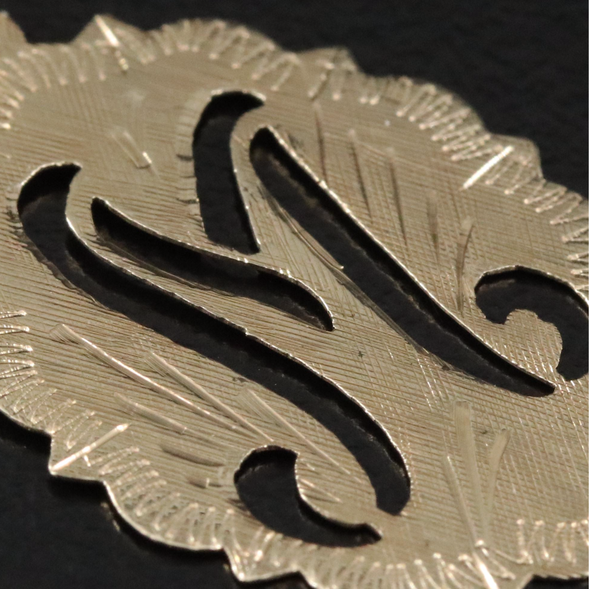 14K Cut Out Monogram "M" Pendant | EBTH