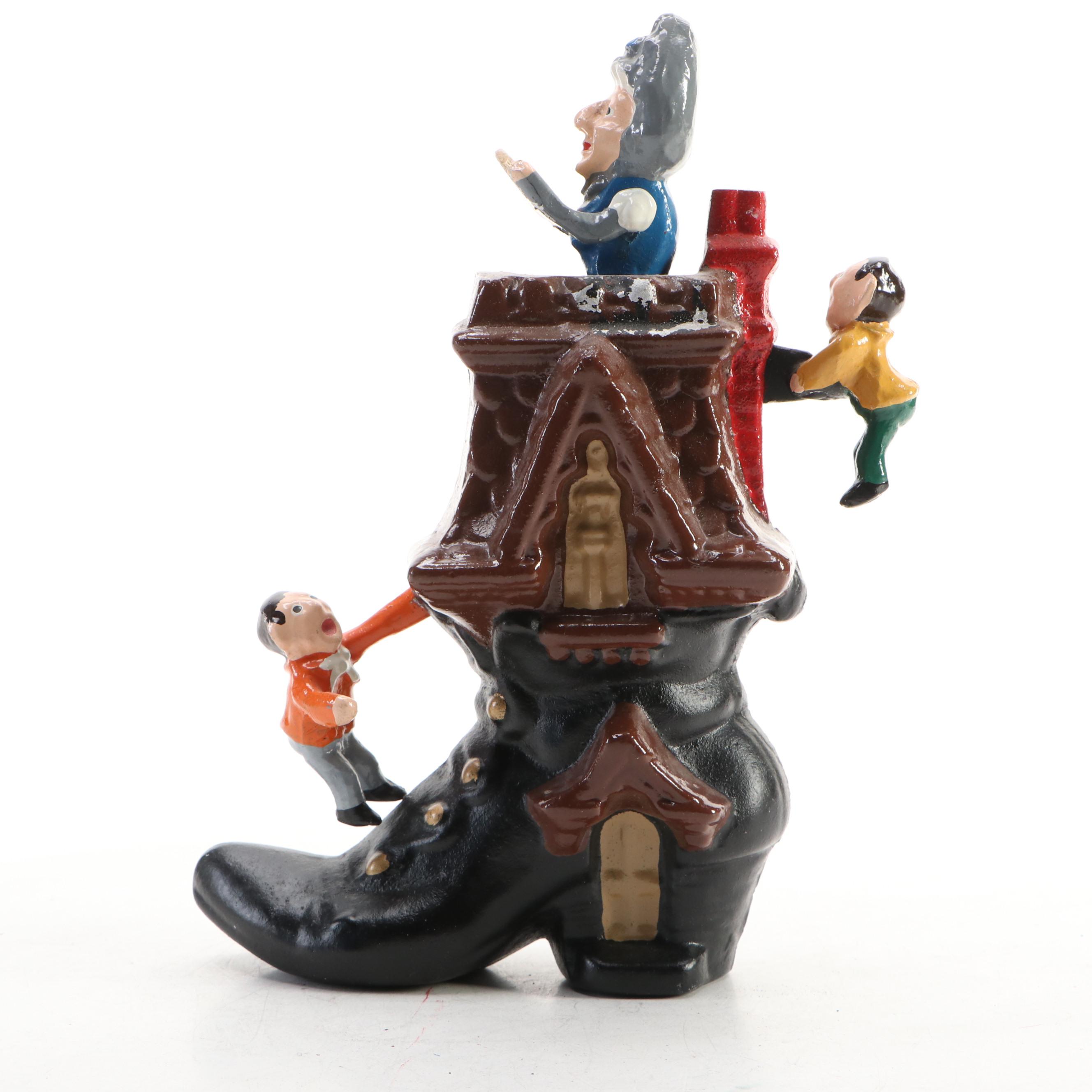 Reynolds Toys Old Mother Hubbard Theme Boot Coin Bank | EBTH