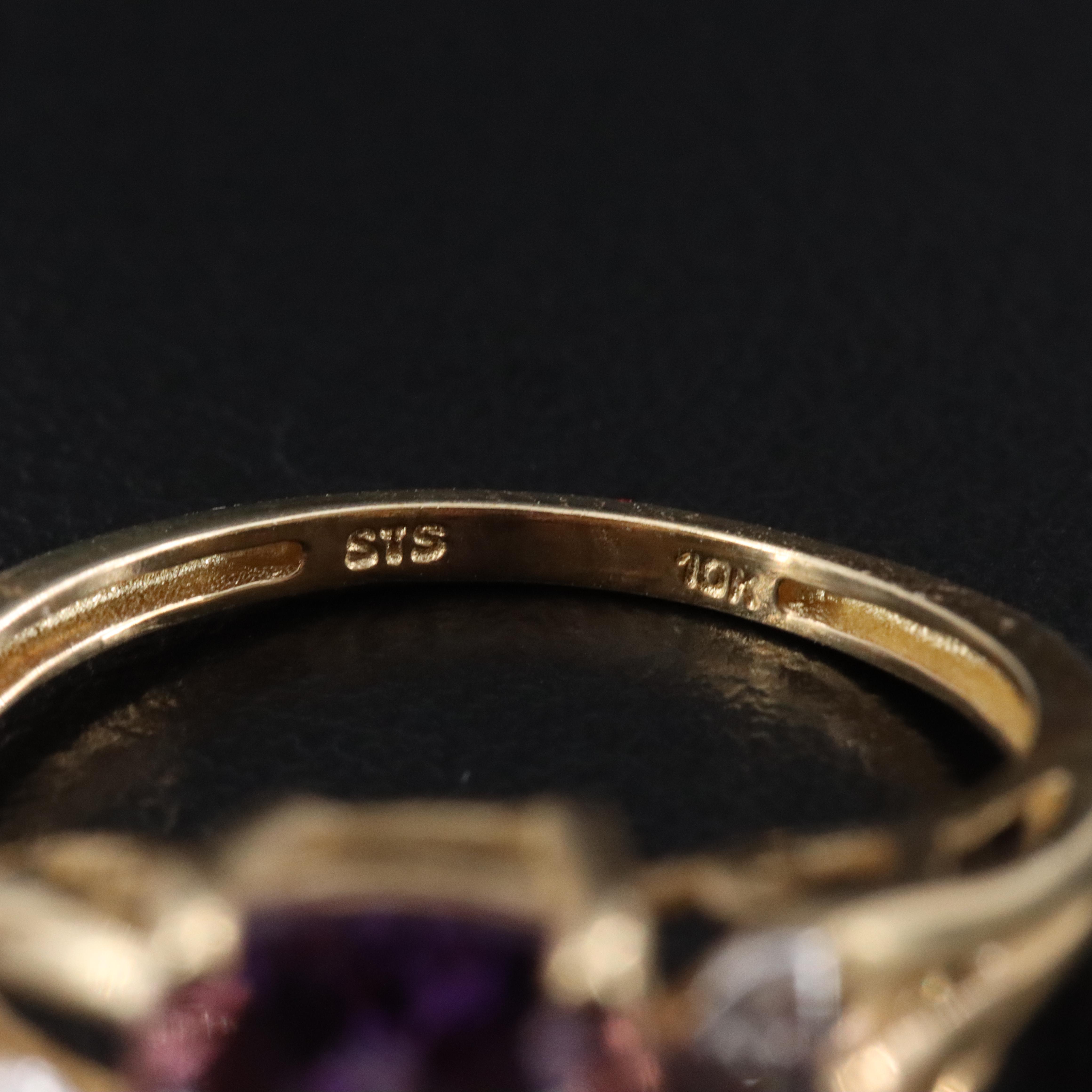 10K Amethyst and Diamond Ring | EBTH