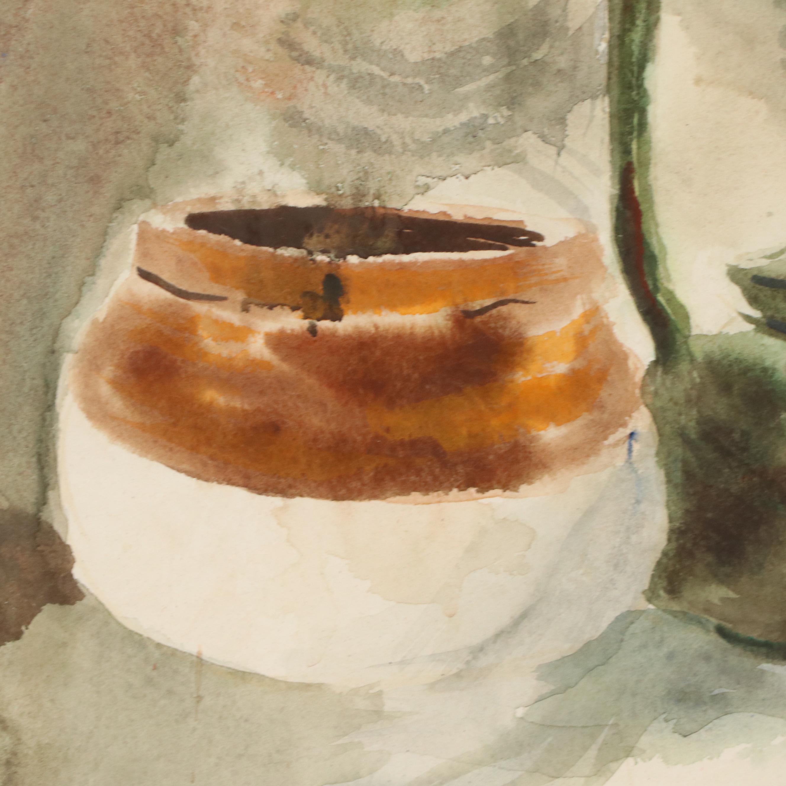 Robert Fabe Painting of Still Life with Lantern, Late 20th Century | EBTH
