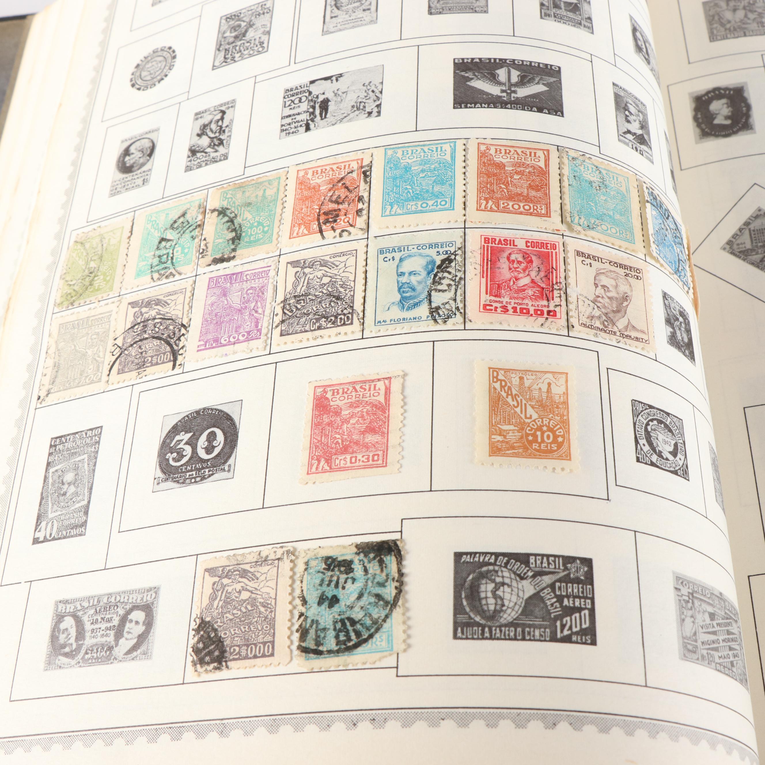 Three World and U.S. Postage Stamp Albums and Collecting Supplies | EBTH