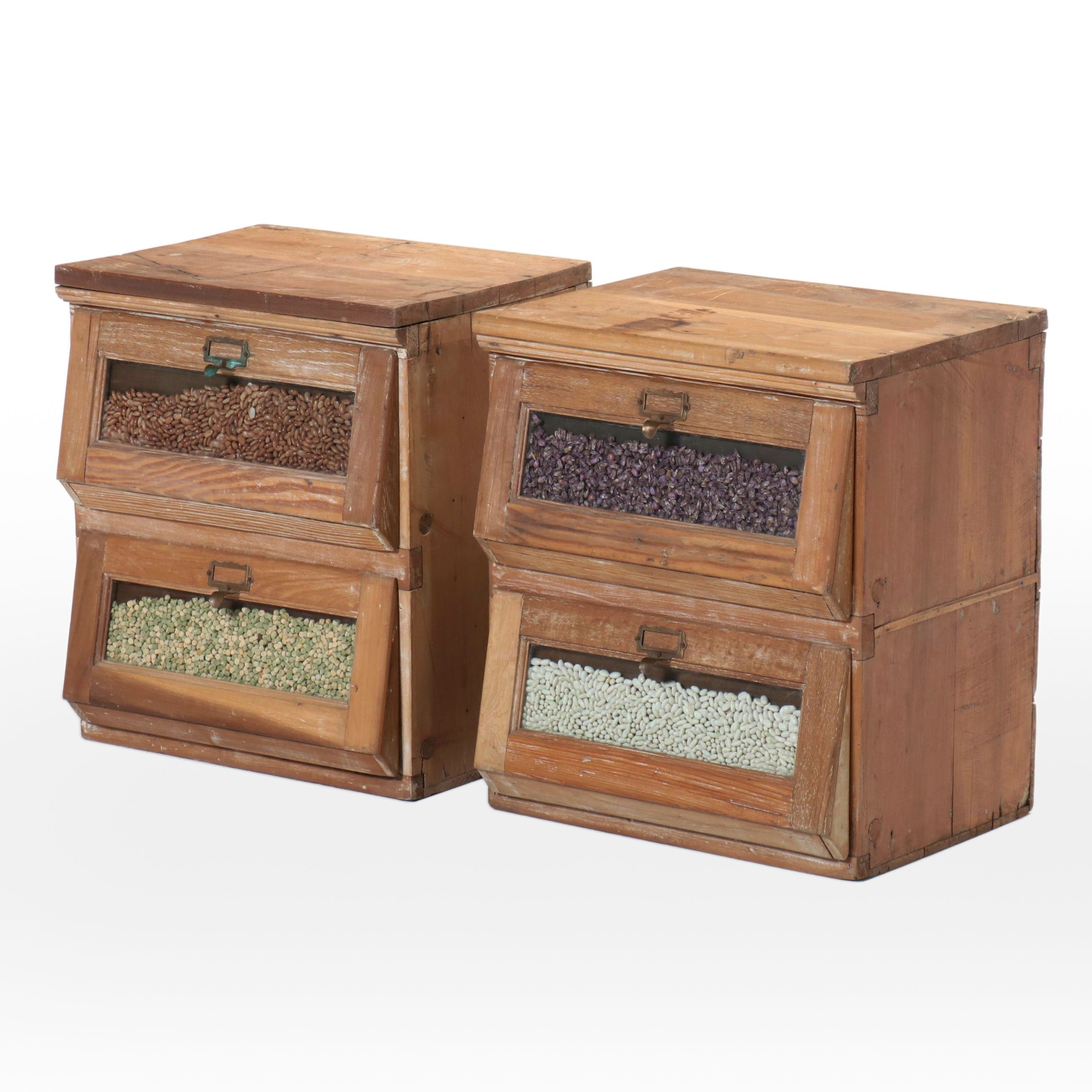 Pair of Country Store Seed Bins | EBTH