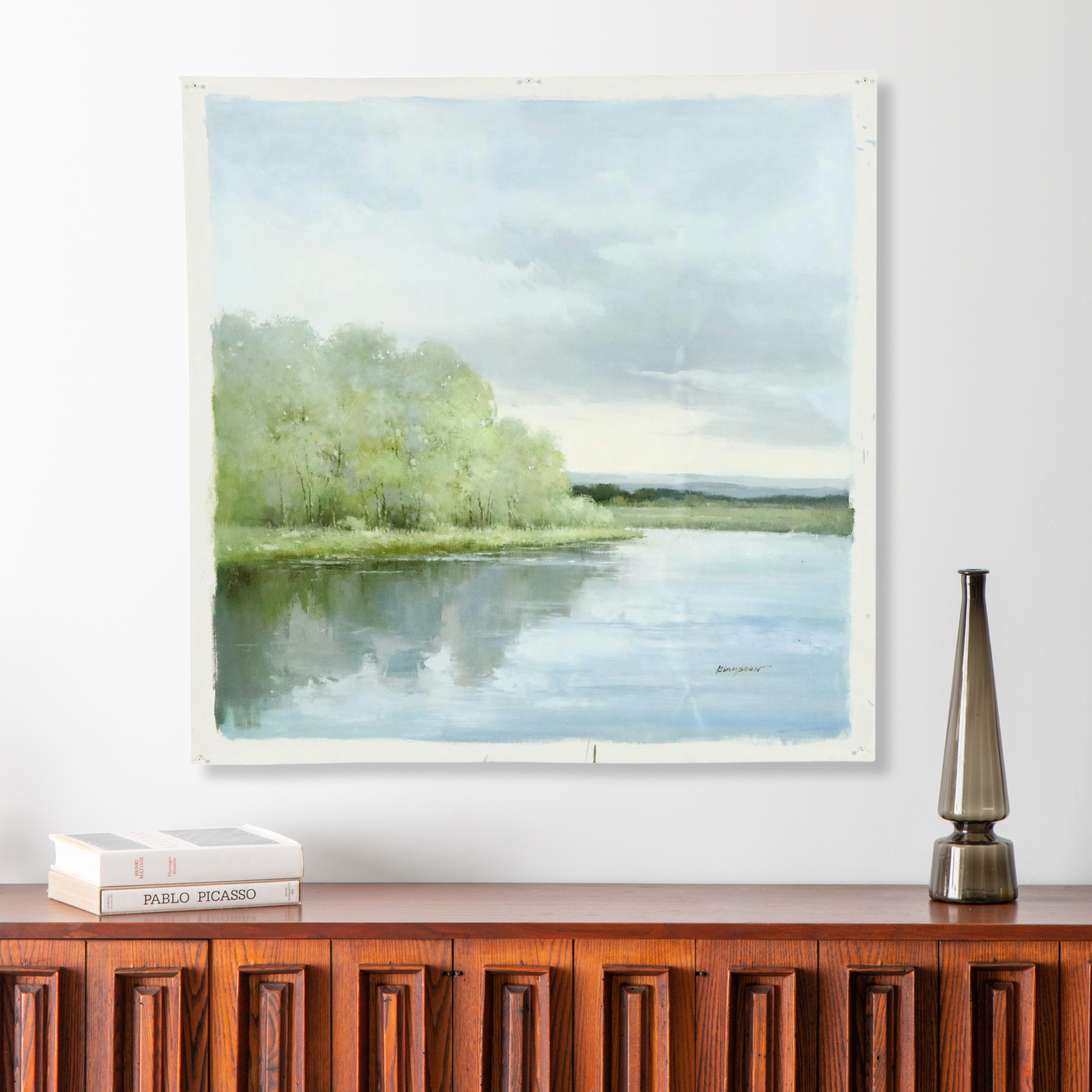 Kingston Marsh Landscape Oil Painting, 21st Century | EBTH