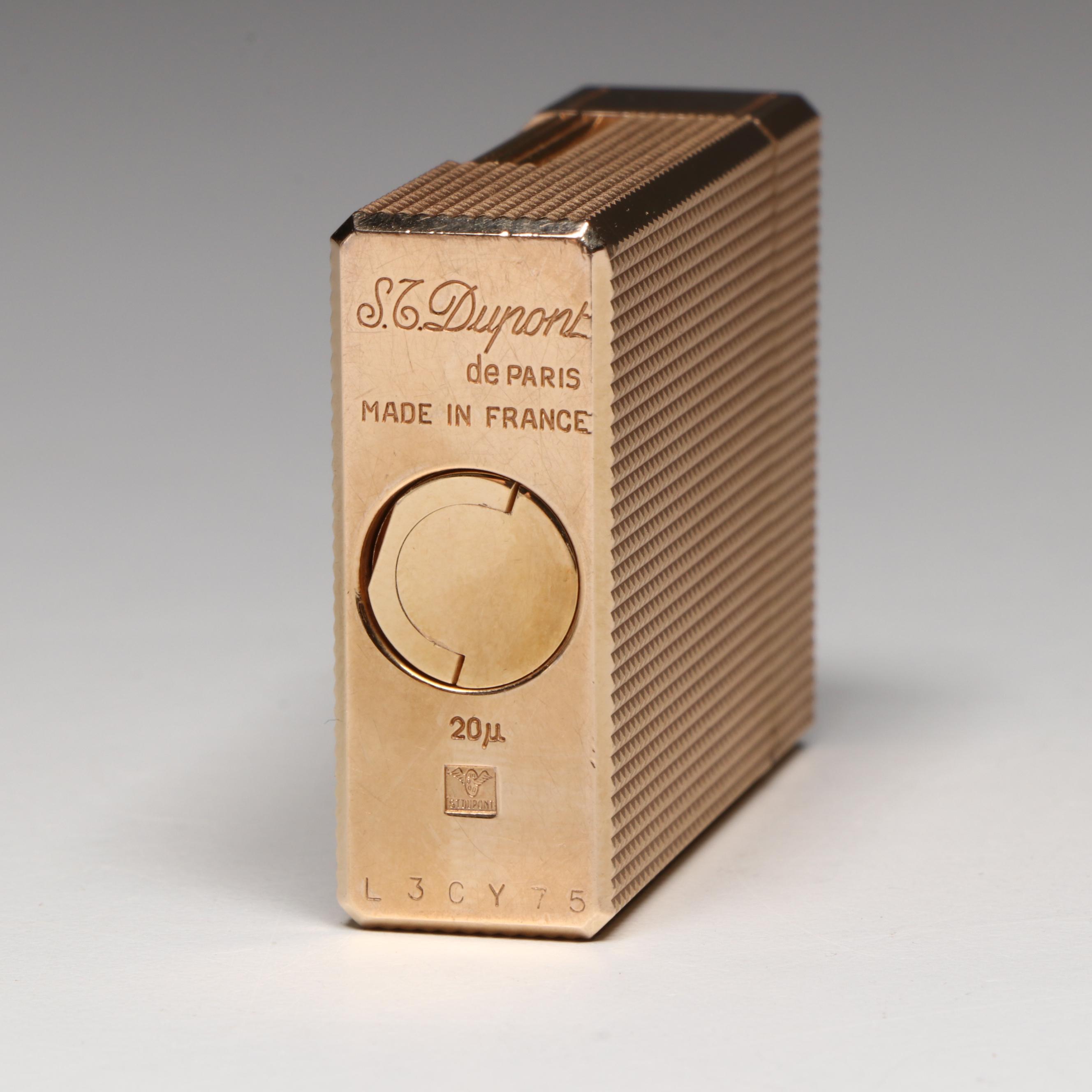 S.T. Dupont Gold Plated Lighter with Presentation Box | EBTH