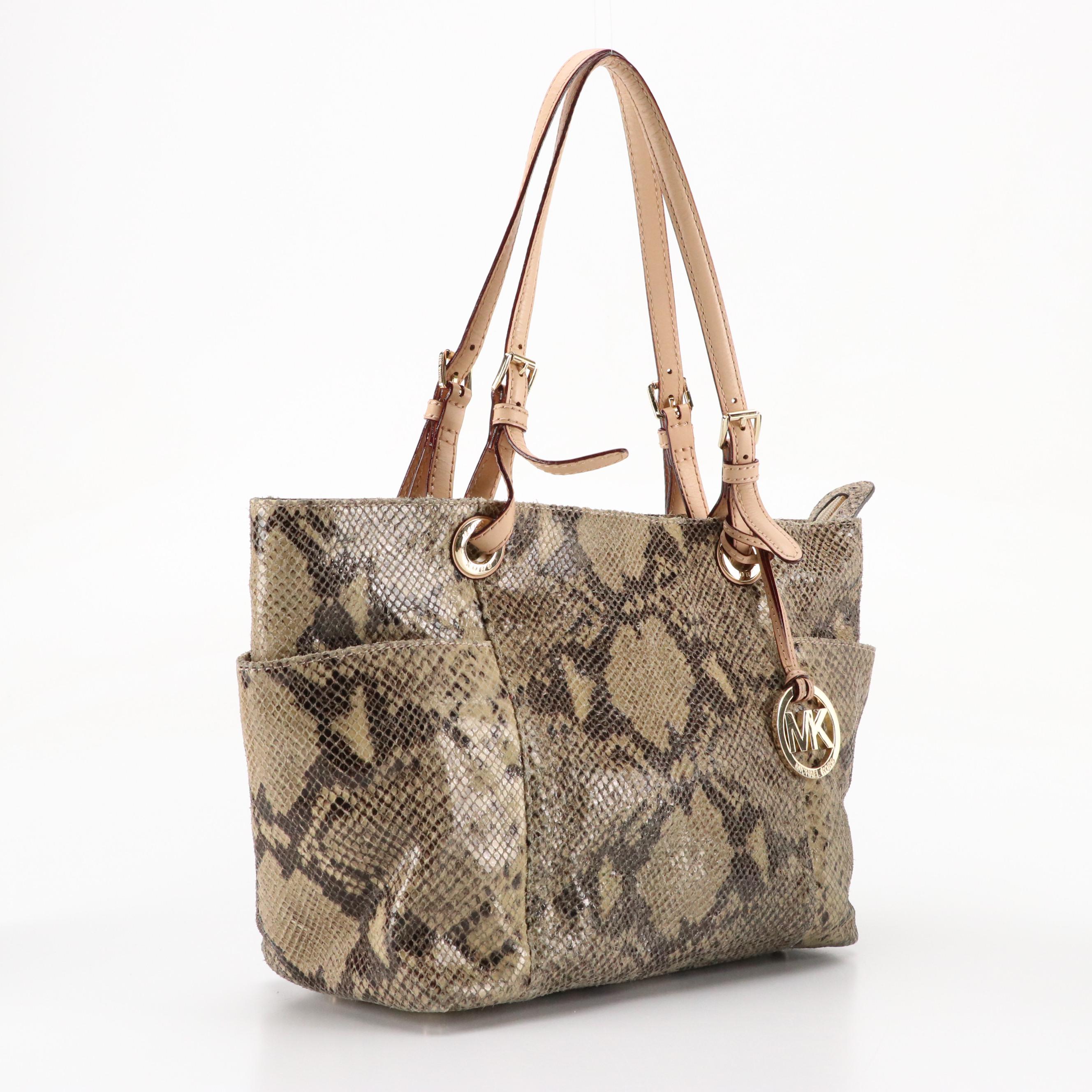 MICHAEL Michael Kors Python Print Shoulder Bag and Brahmin Lizard ...