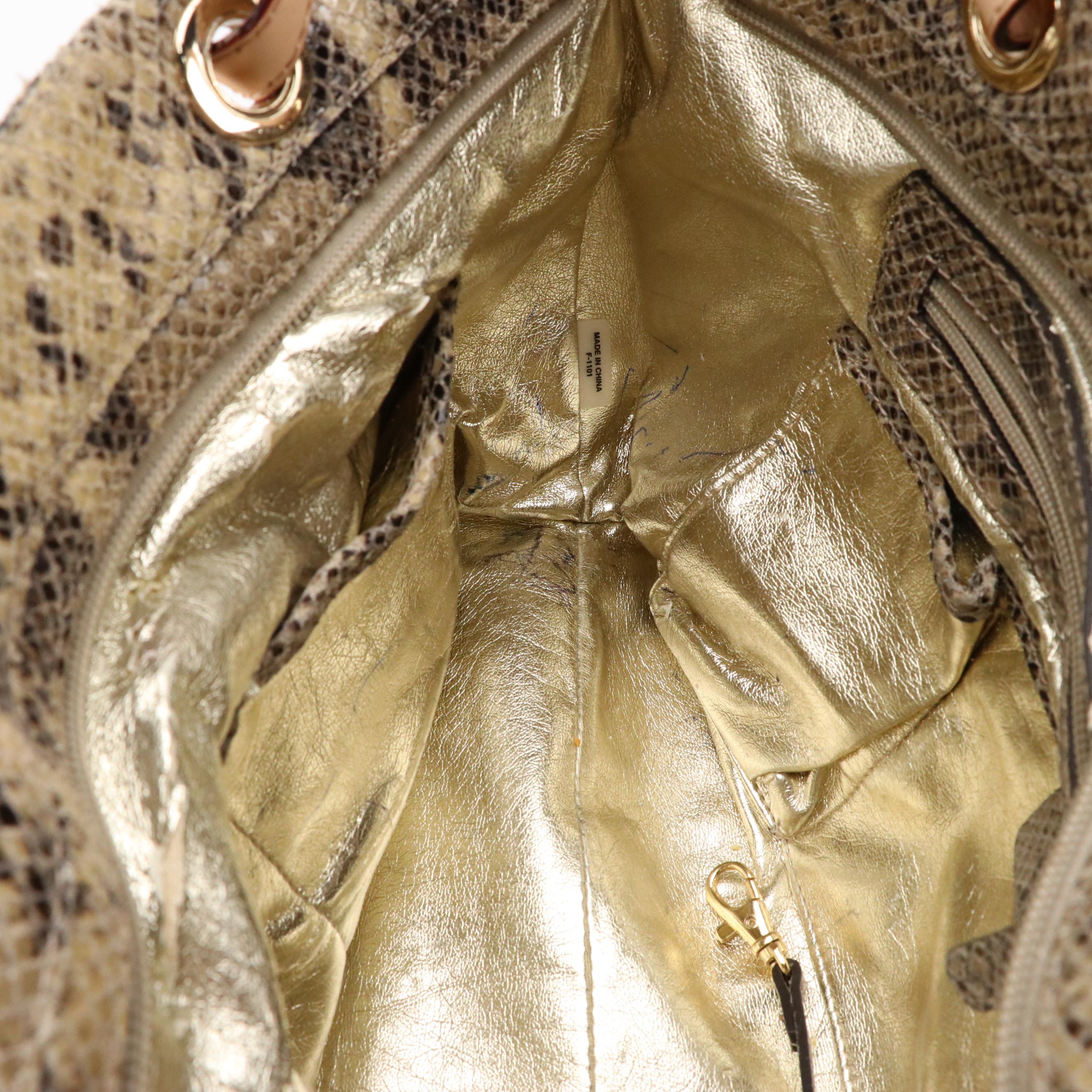 MICHAEL Michael Kors Python Print Shoulder Bag and Brahmin Lizard ...