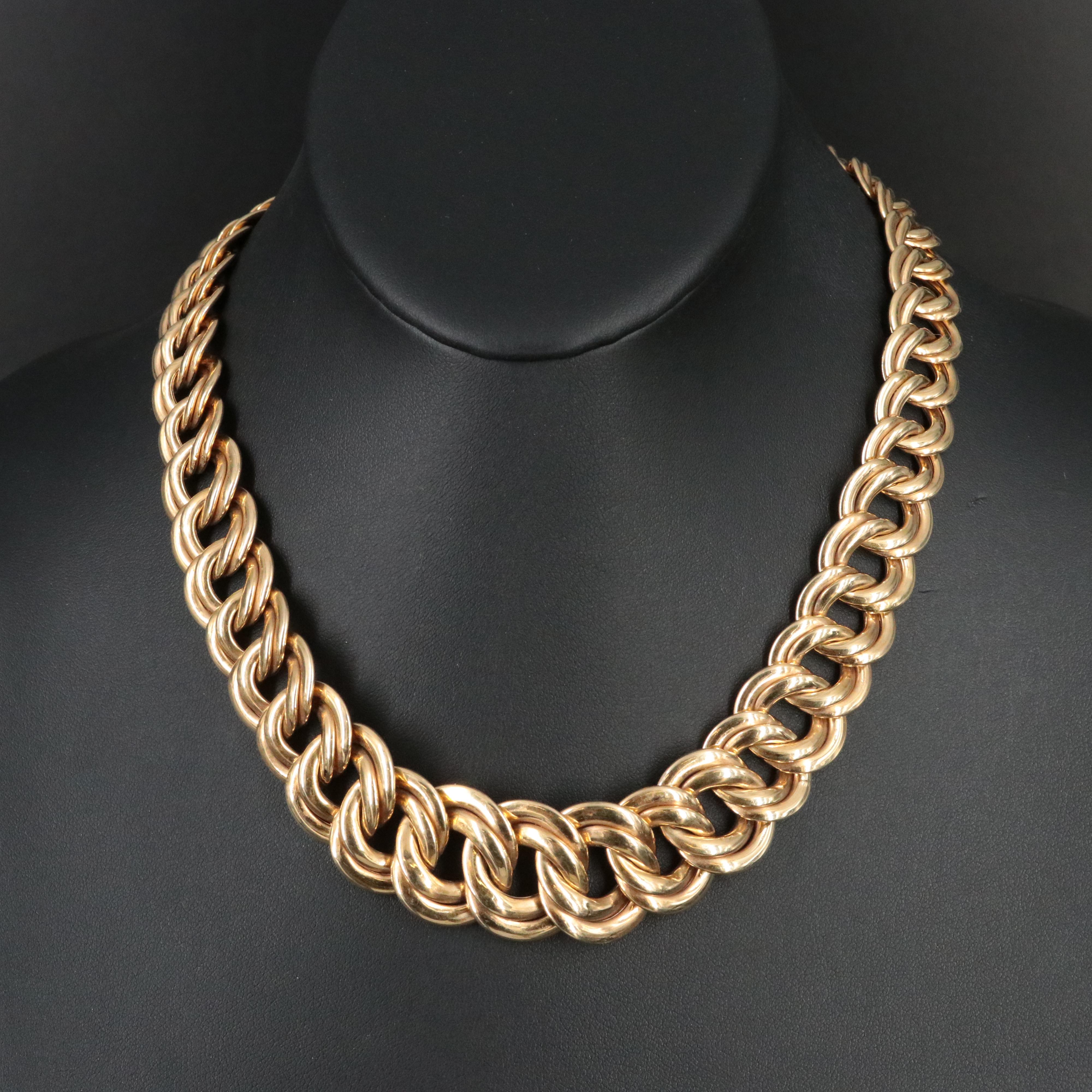 14K Graduated Curb Chain Necklace | EBTH