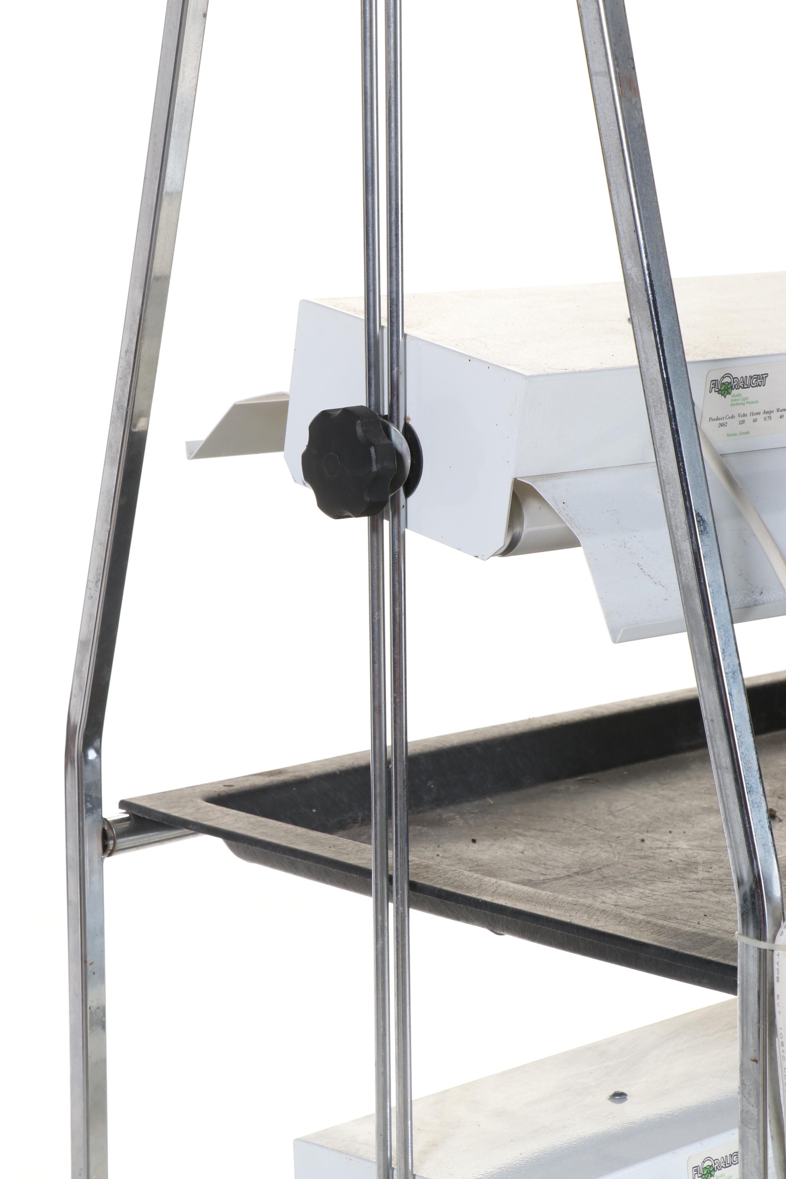 Floralight Metal Indoor Gardening Cart with Lights | EBTH