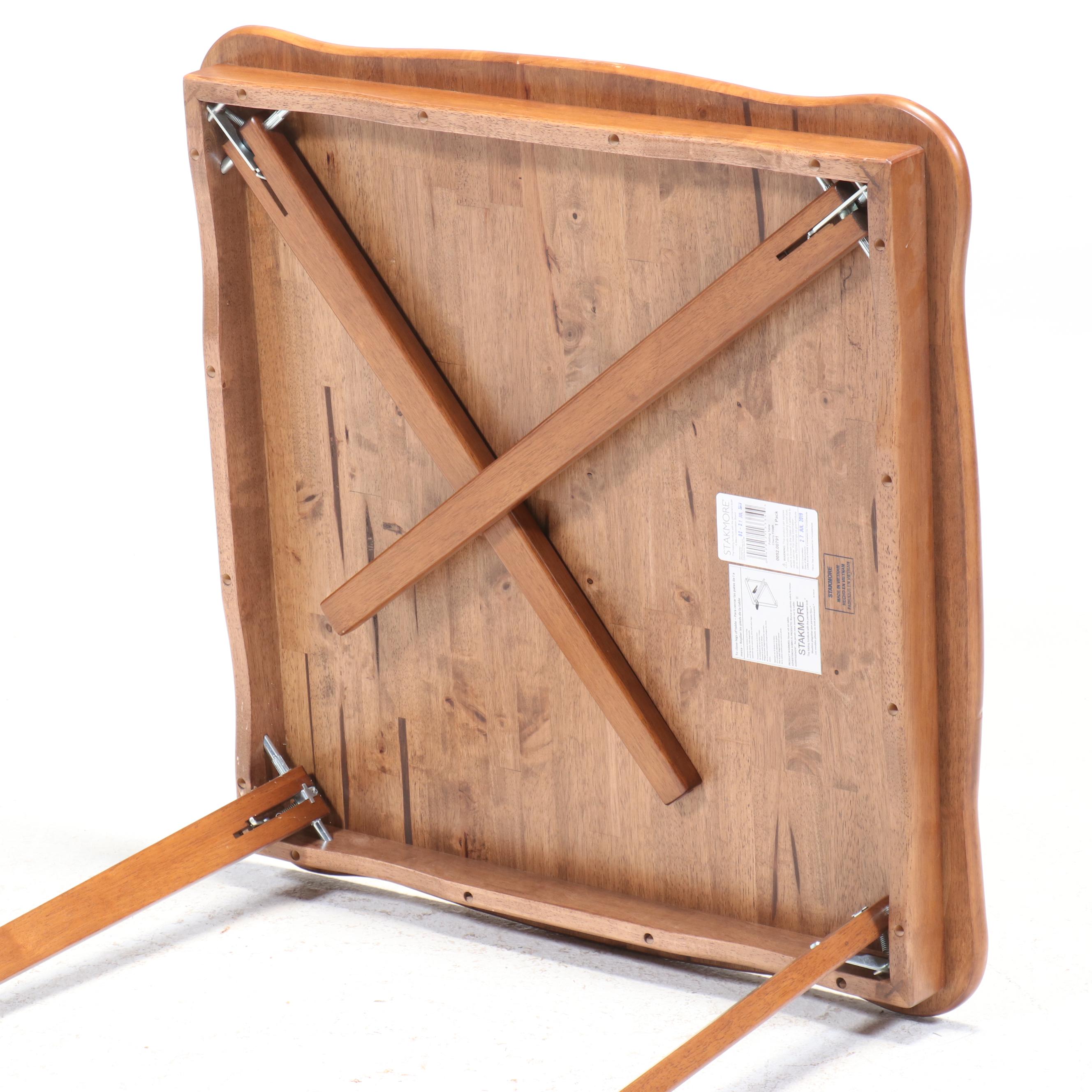 Stakmore Cherrywood-Stained Folding Table | EBTH