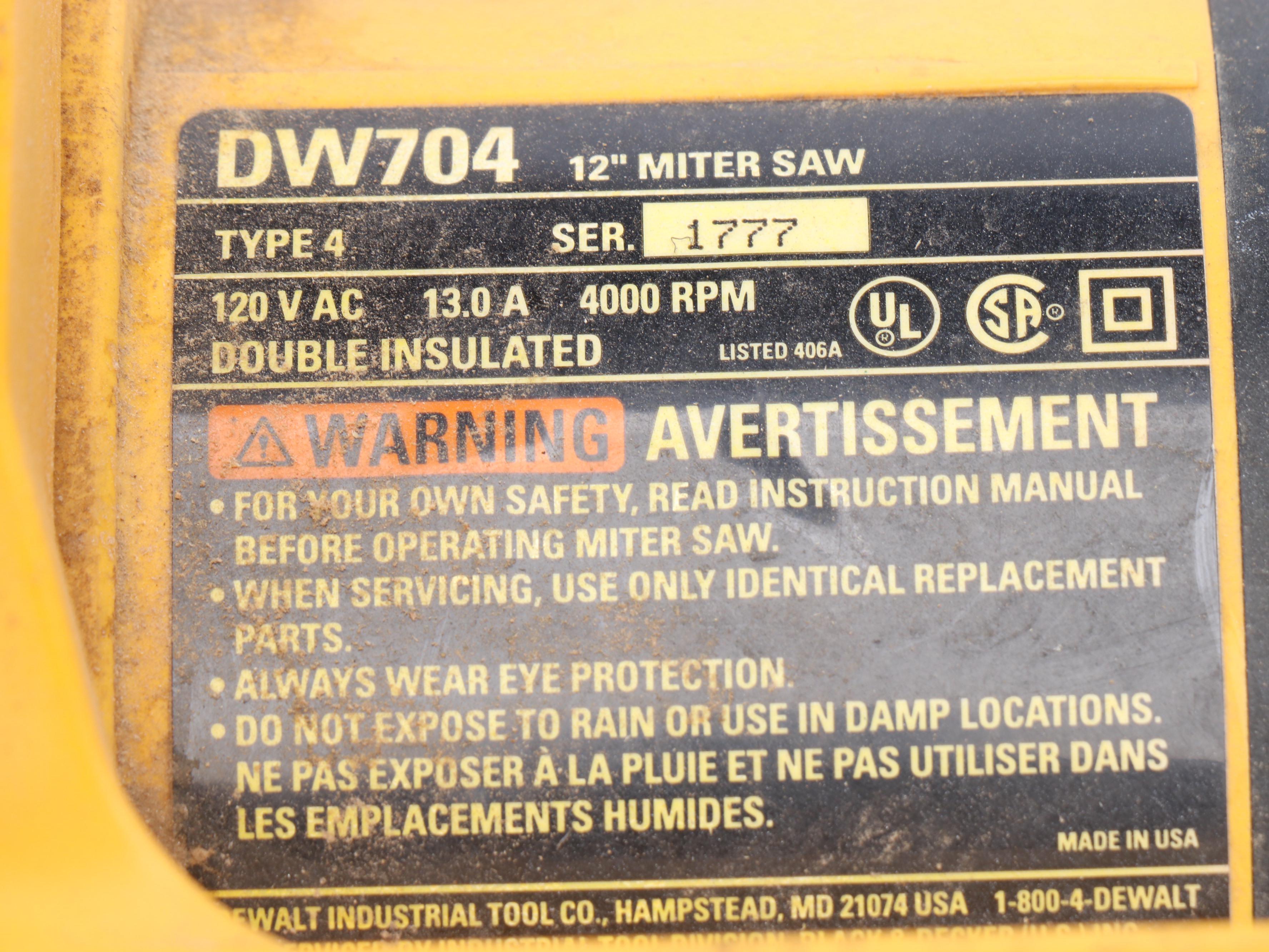 DeWalt 12" Miter Saw with Shield | EBTH