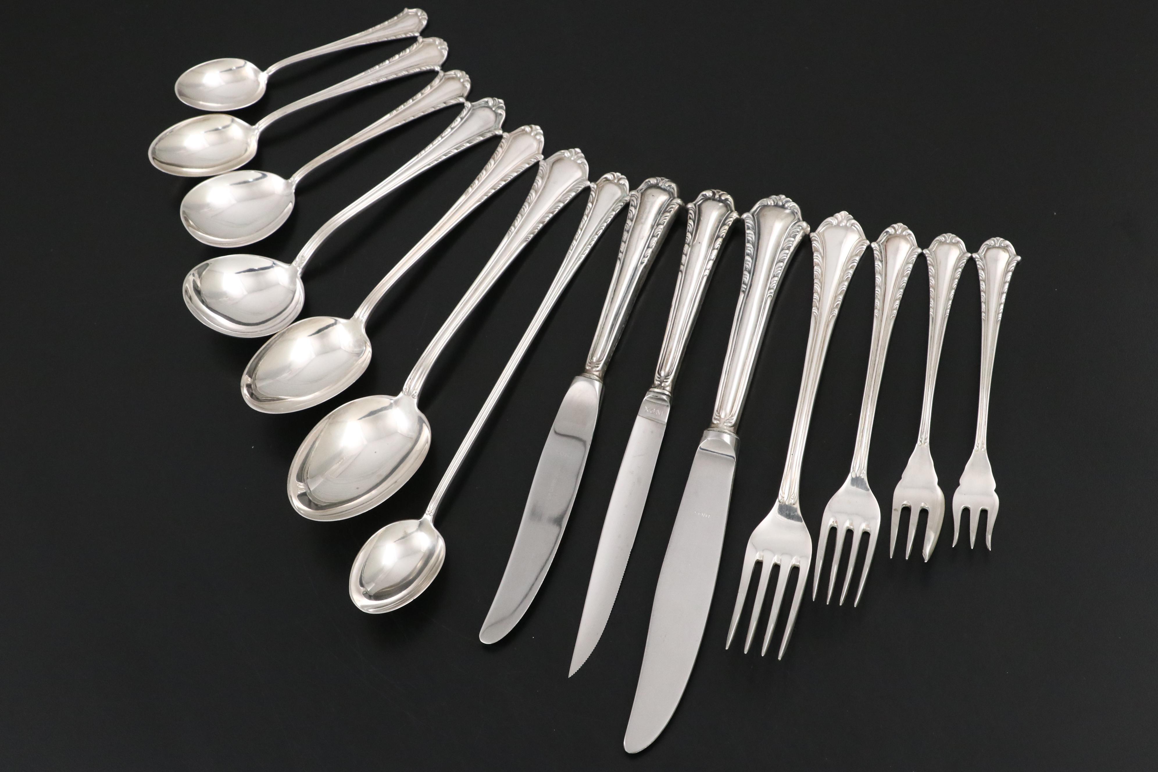 Peruvian Camusso "Venecia" Sterling Silver Flatware Service for Twelve ...