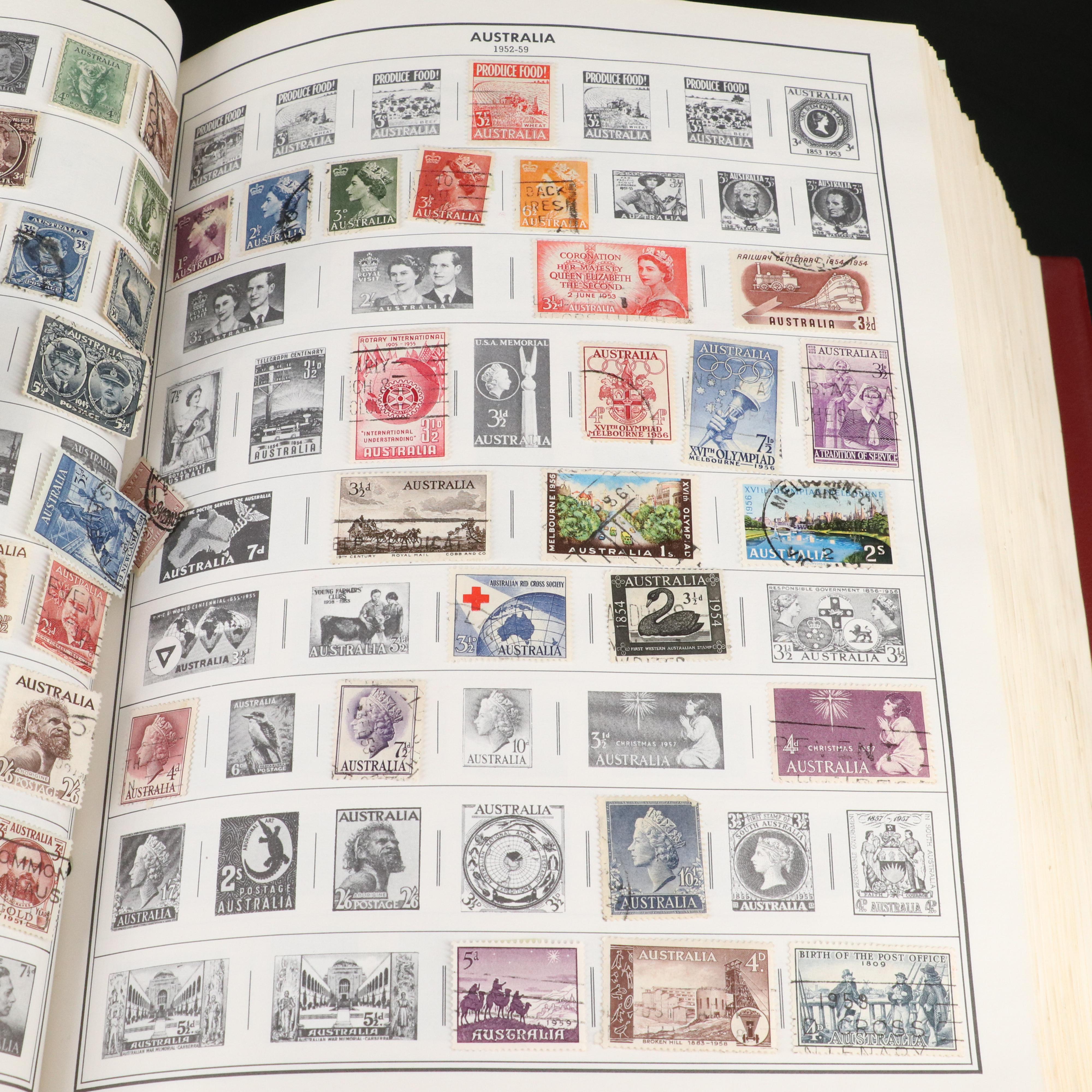 Citation World Stamp Album with Stamps From Around the World | EBTH