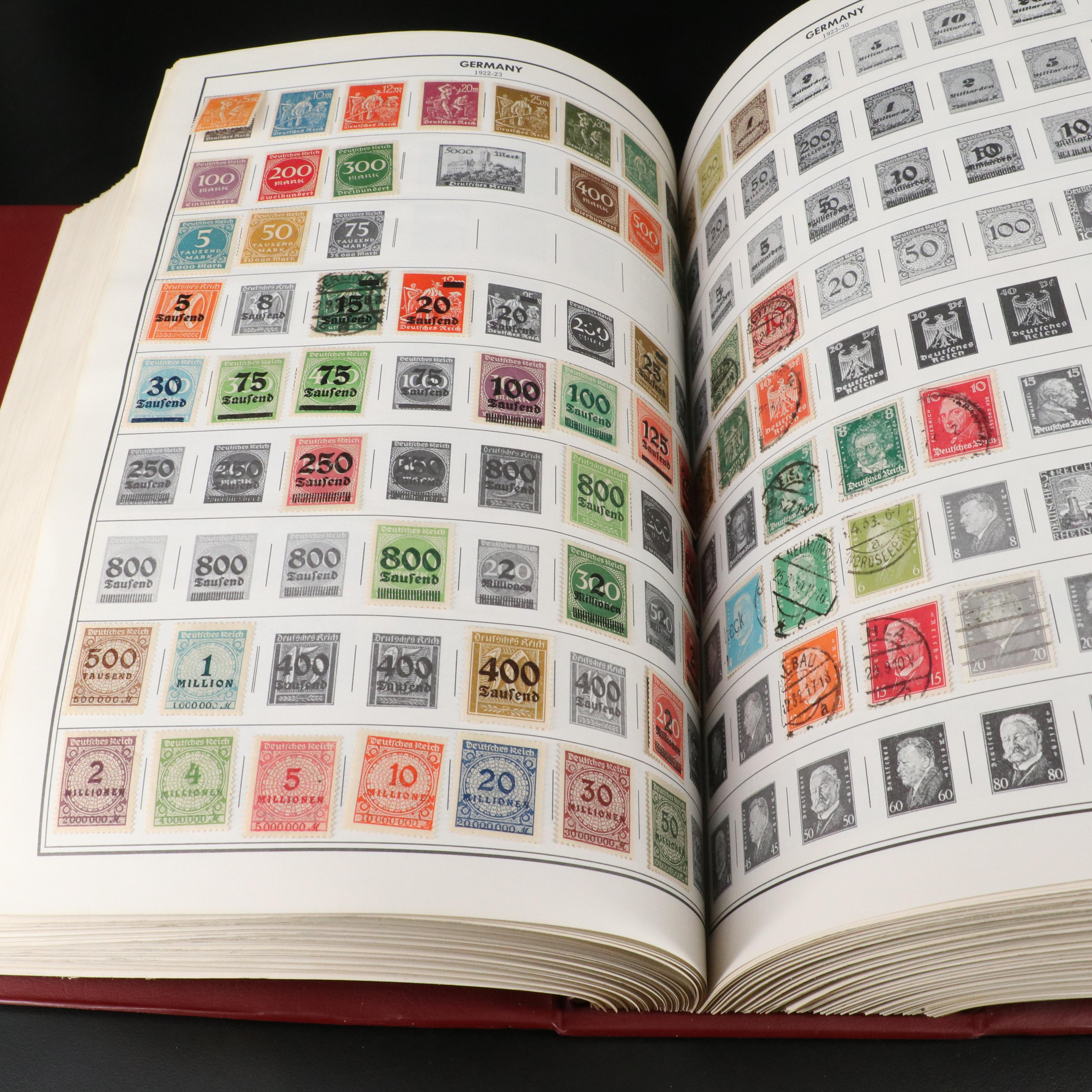 Citation World Stamp Album with Stamps From Around the World | EBTH