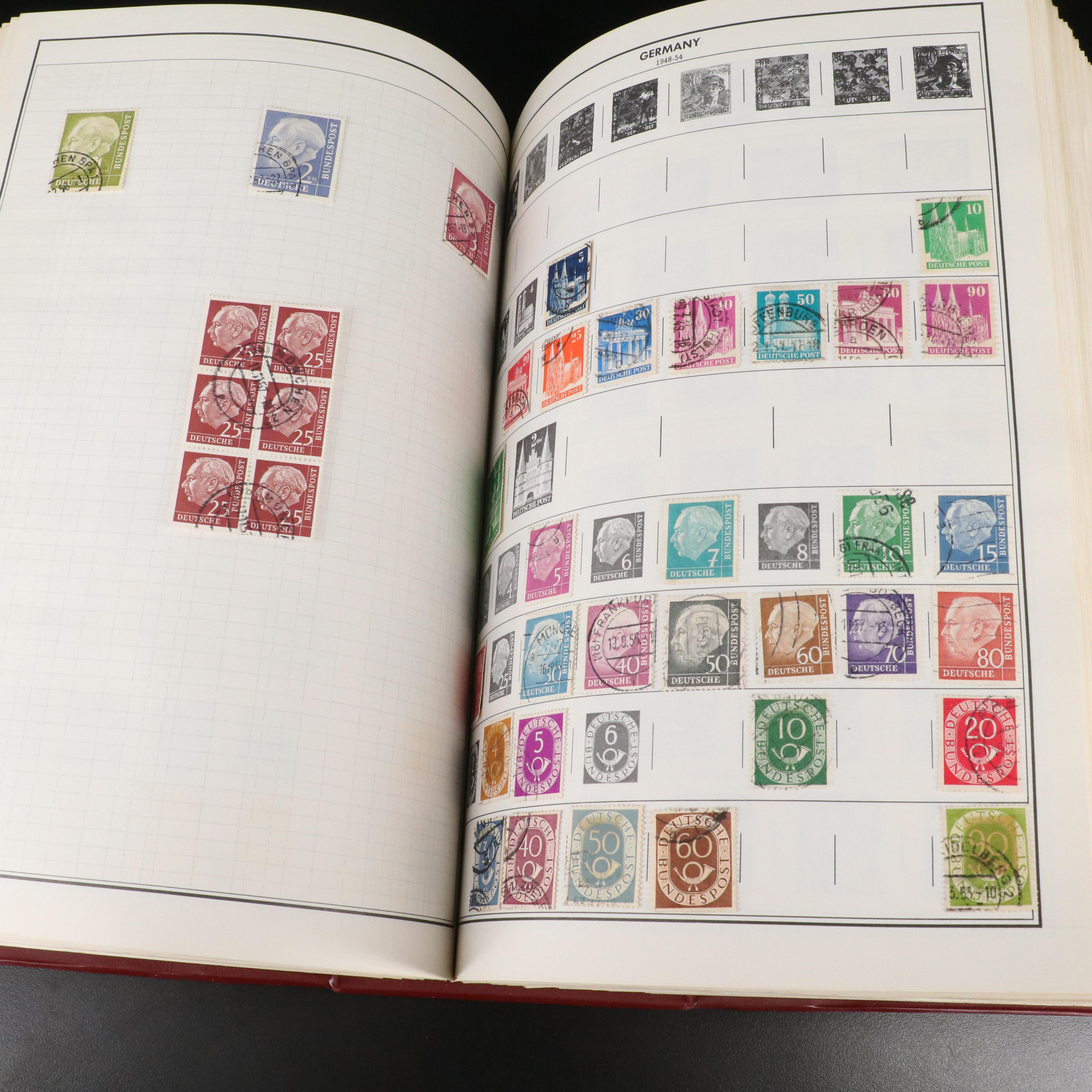 Citation World Stamp Album with Stamps From Around the World | EBTH