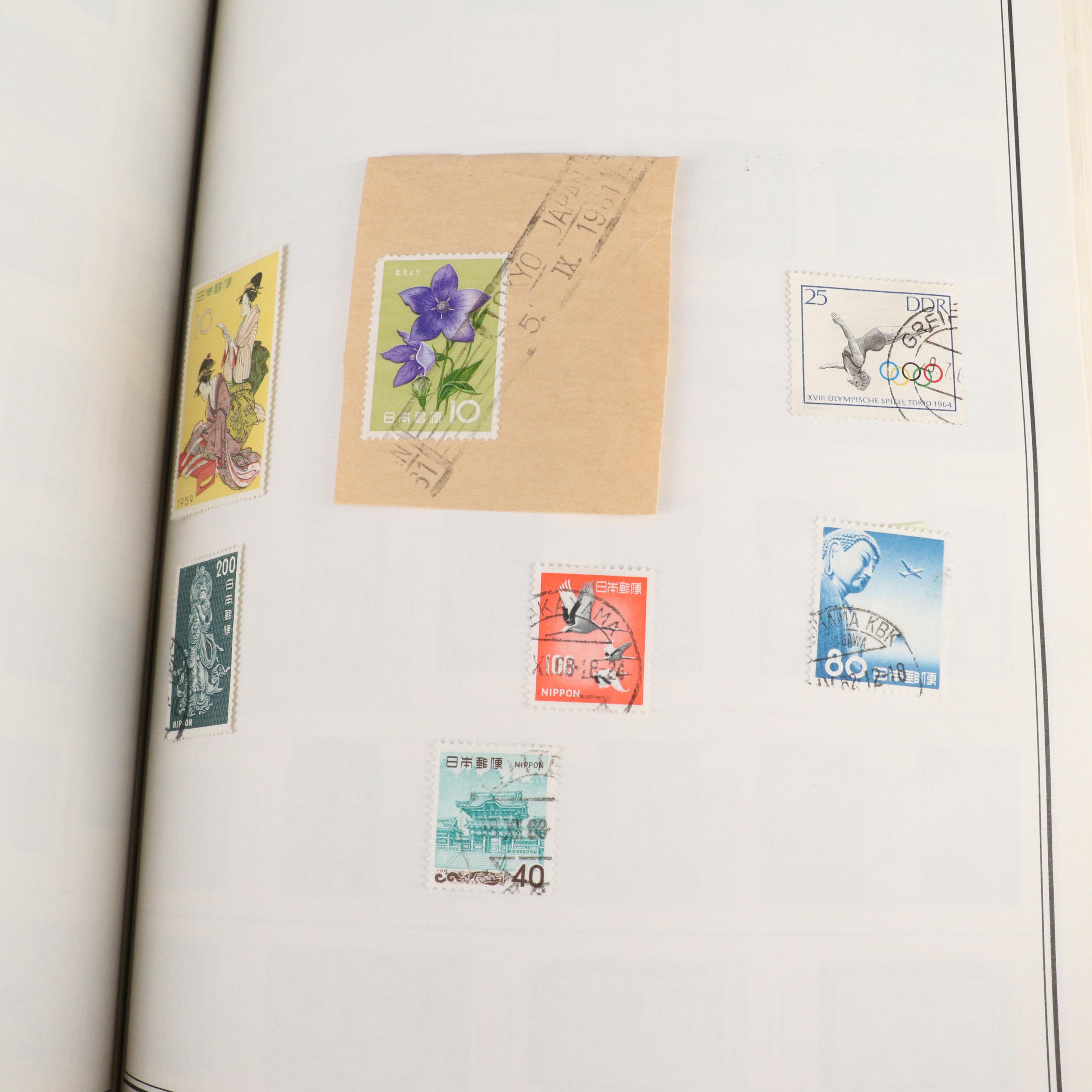 Citation World Stamp Album with Stamps From Around the World | EBTH