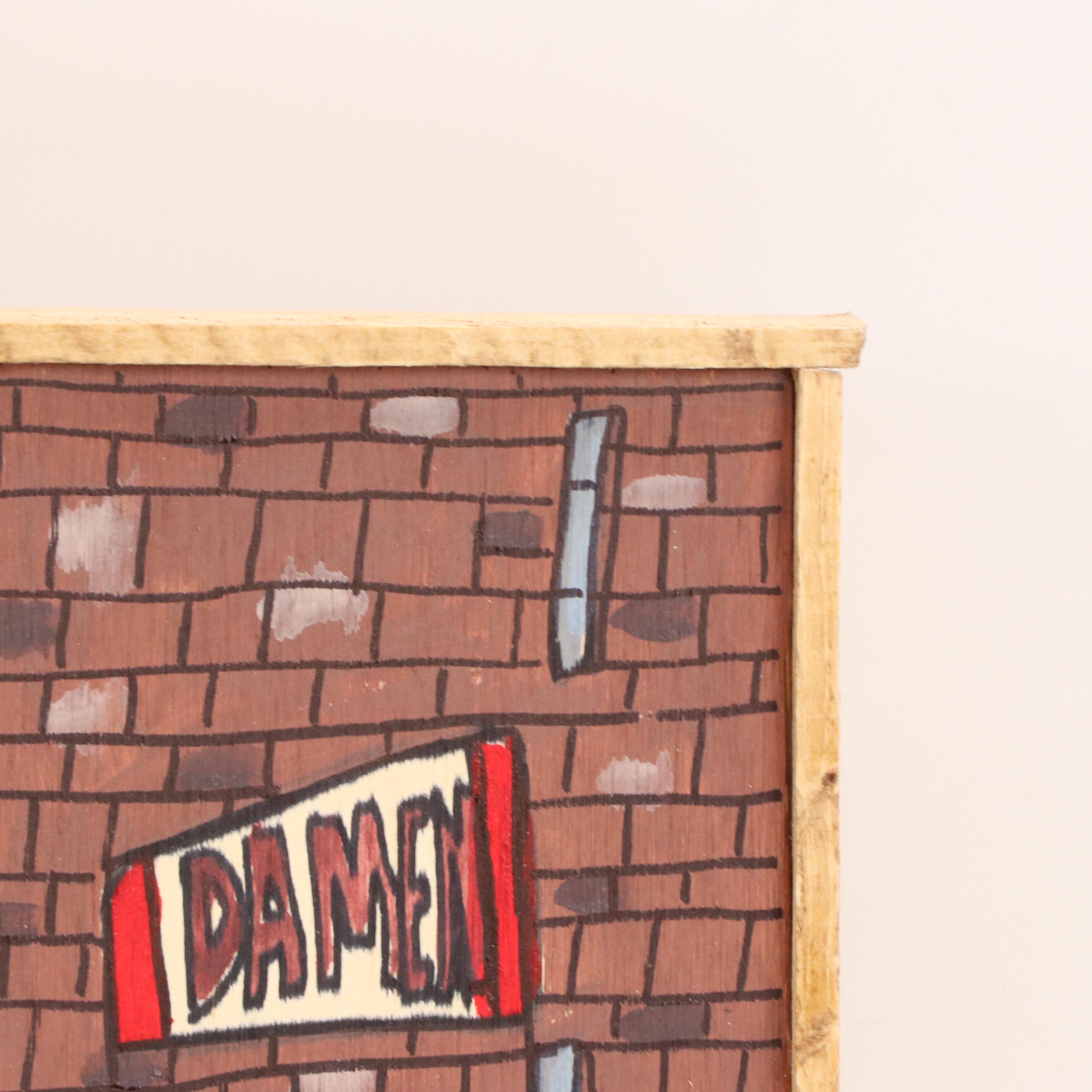 Aaron Wooten Stylized Cityscape Acrylic Painting "Damen Station," 2025 ...