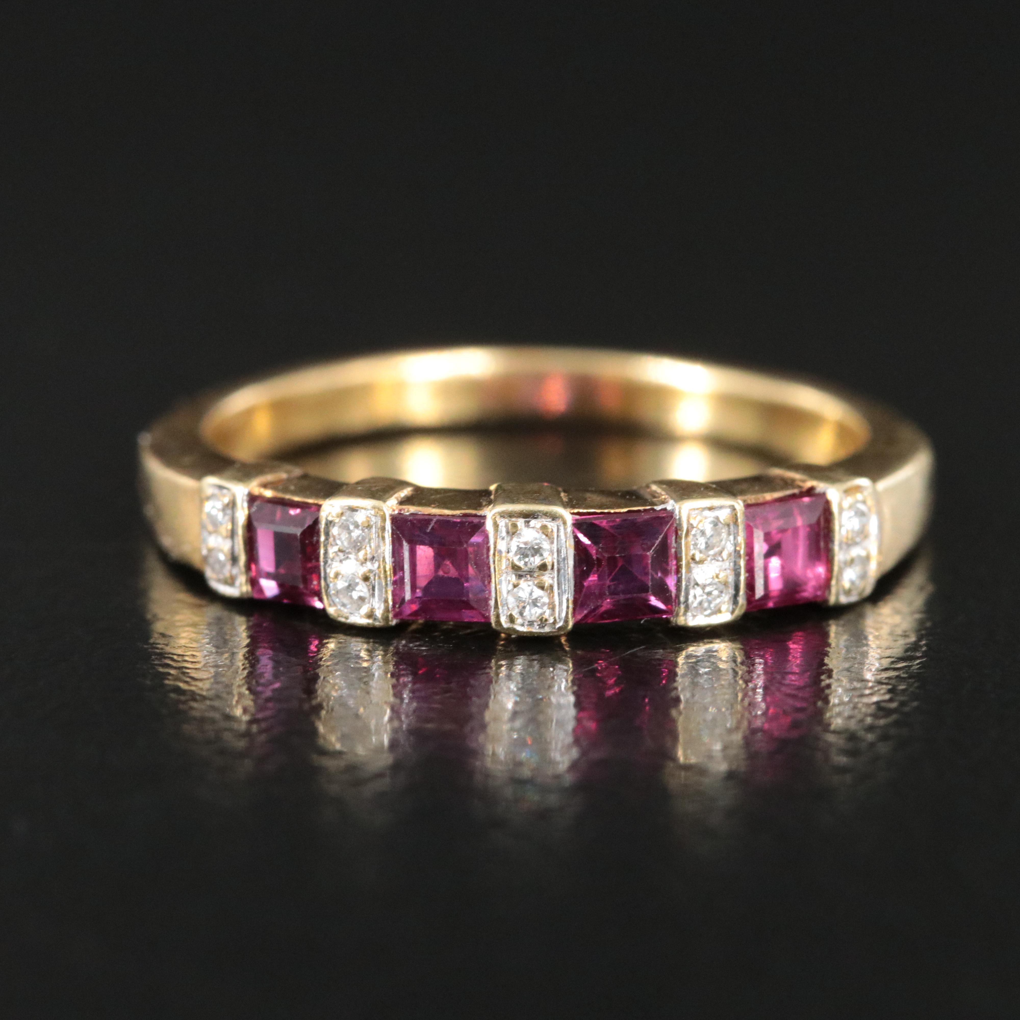 18K Diamond and Ruby Ring | EBTH