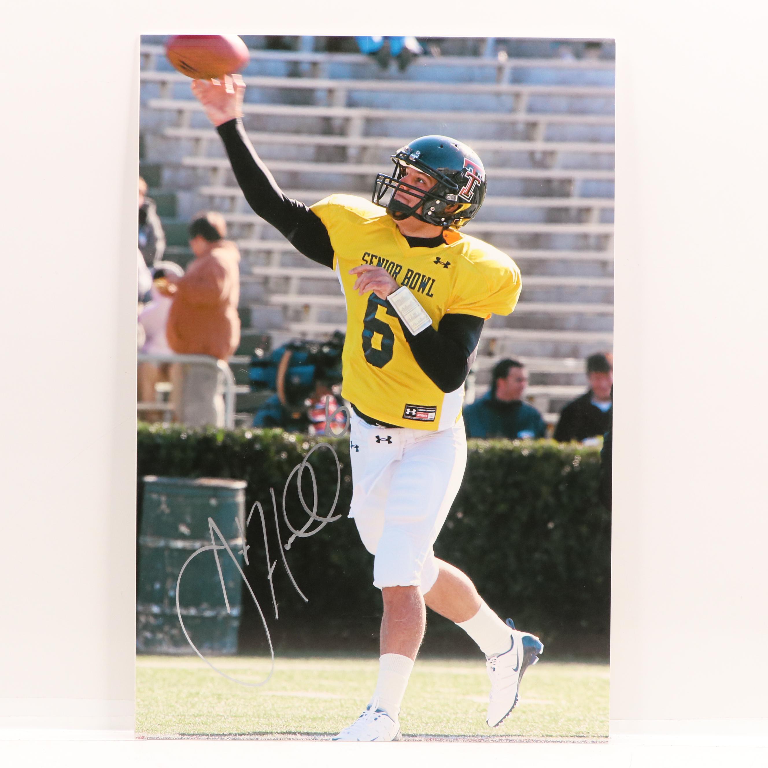 Graham Harrell, Moise Fokou, and Ziggy Hood Signed Senior Bowl Prints ...