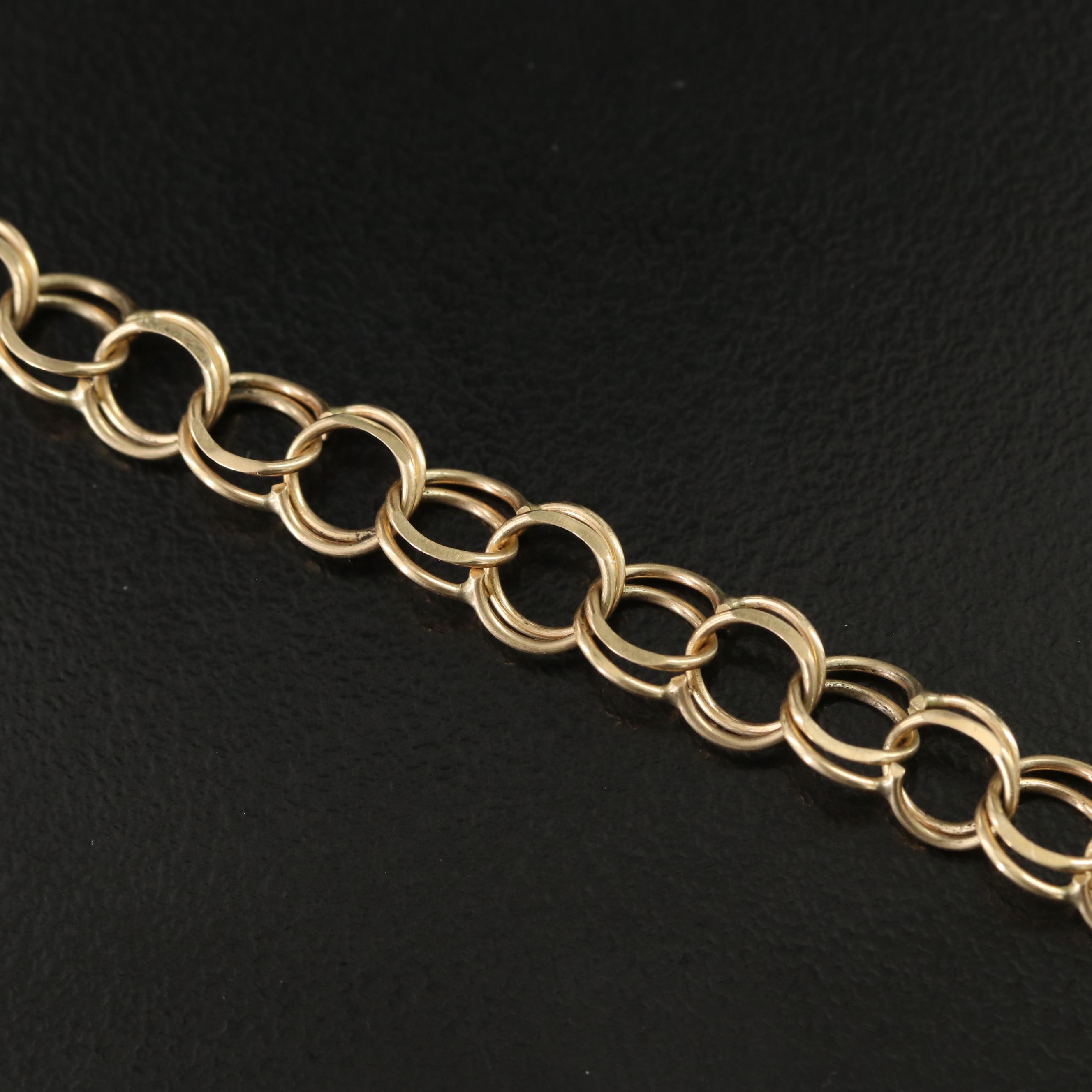 Vintage 14K Double Link Bracelet | EBTH