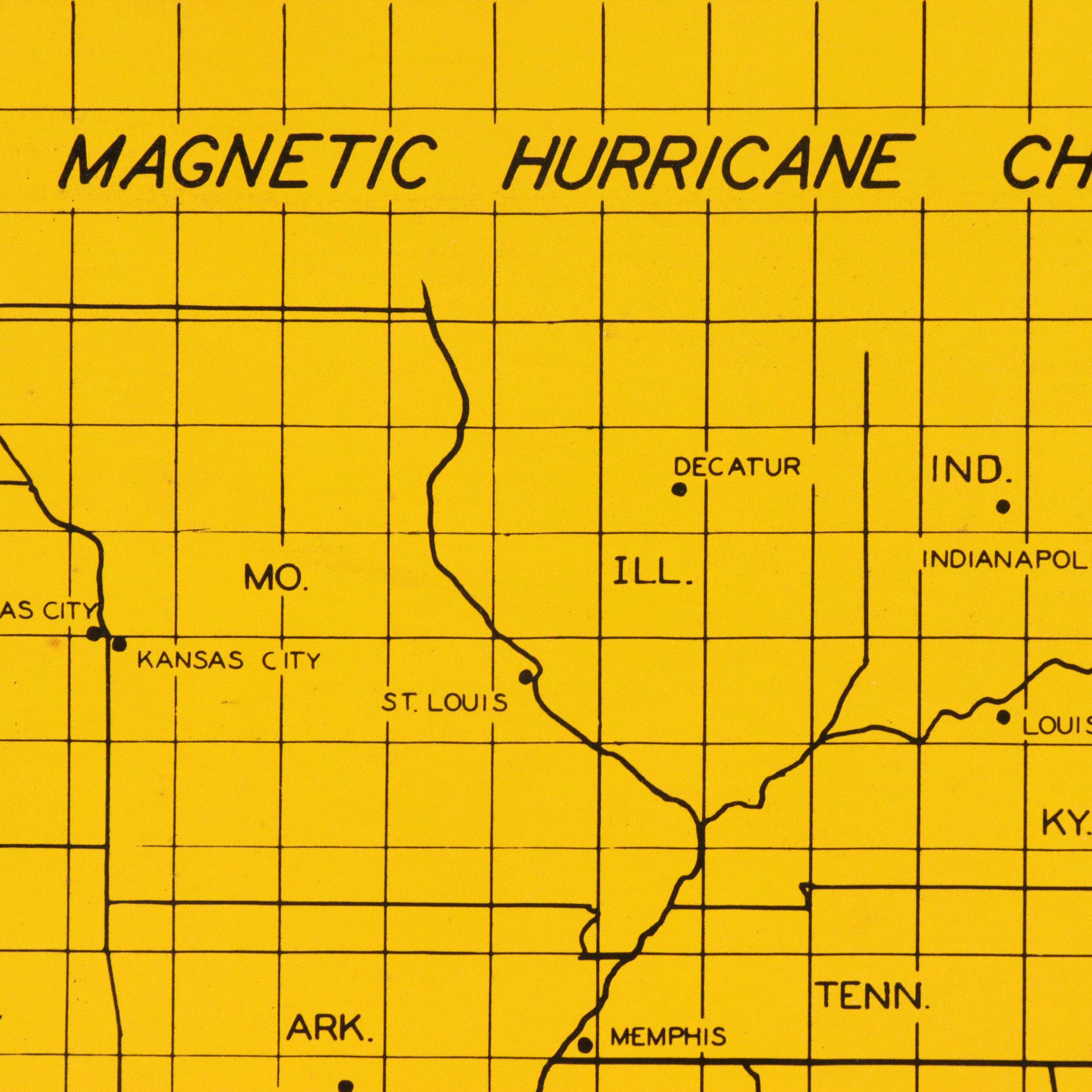Vintage Magnetic Hurricane Tracking Chart With Magnets | EBTH