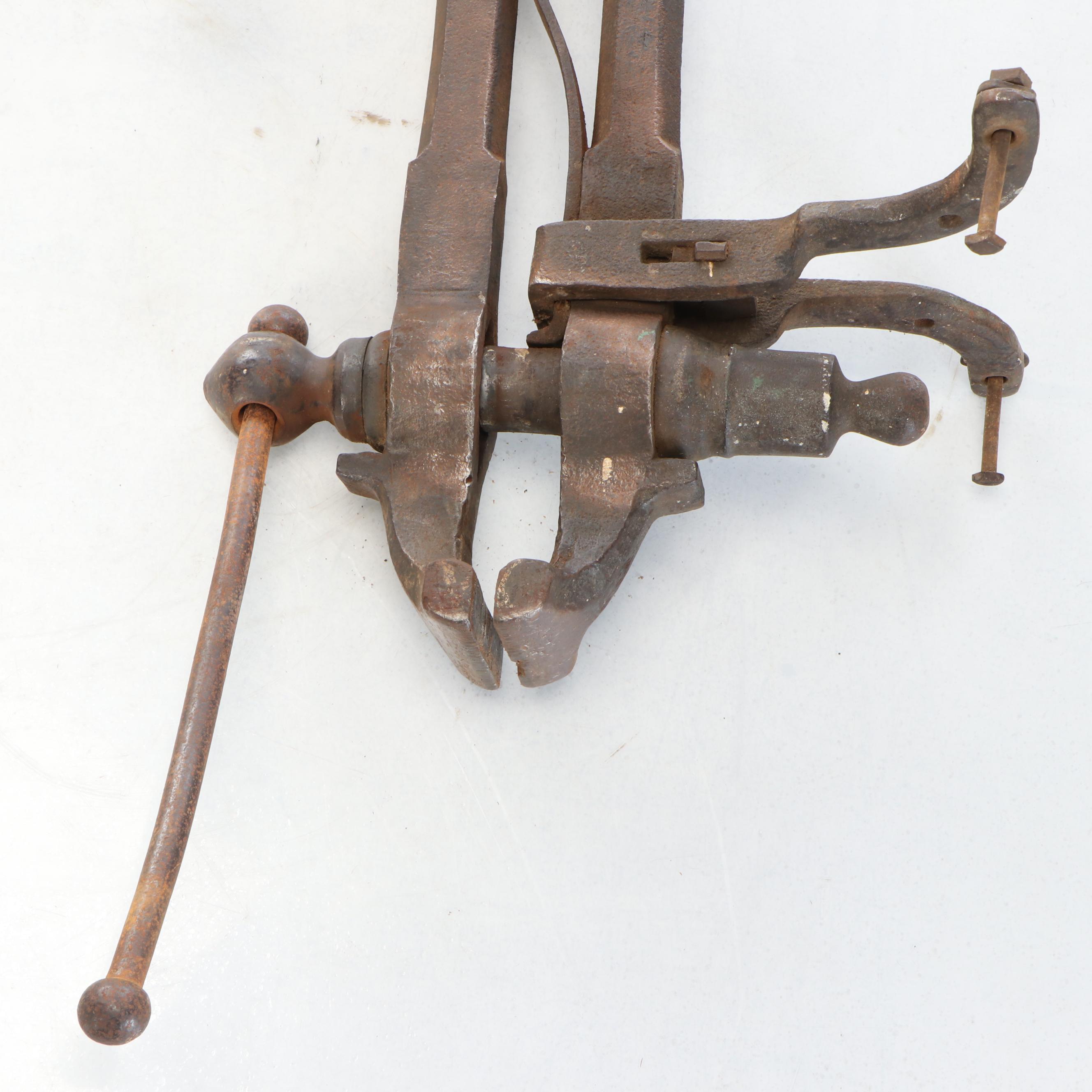 Black Hawk Cast Iron Corn Sheller, Cast Iron Post Leg Vise, Log ...