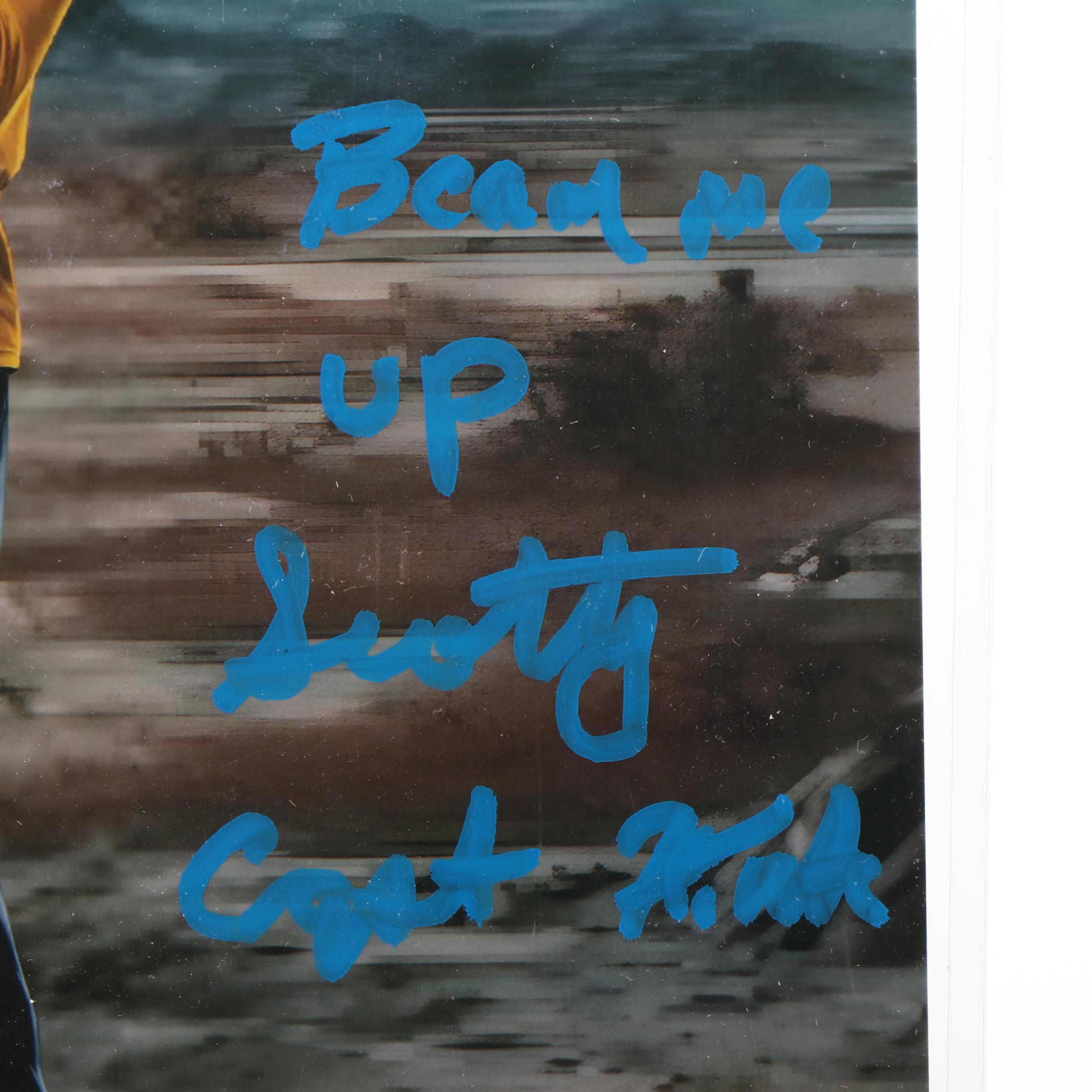 William Shatner Signed "Beam Me Up Scotty" Star Trek Movie Print, JSA ...