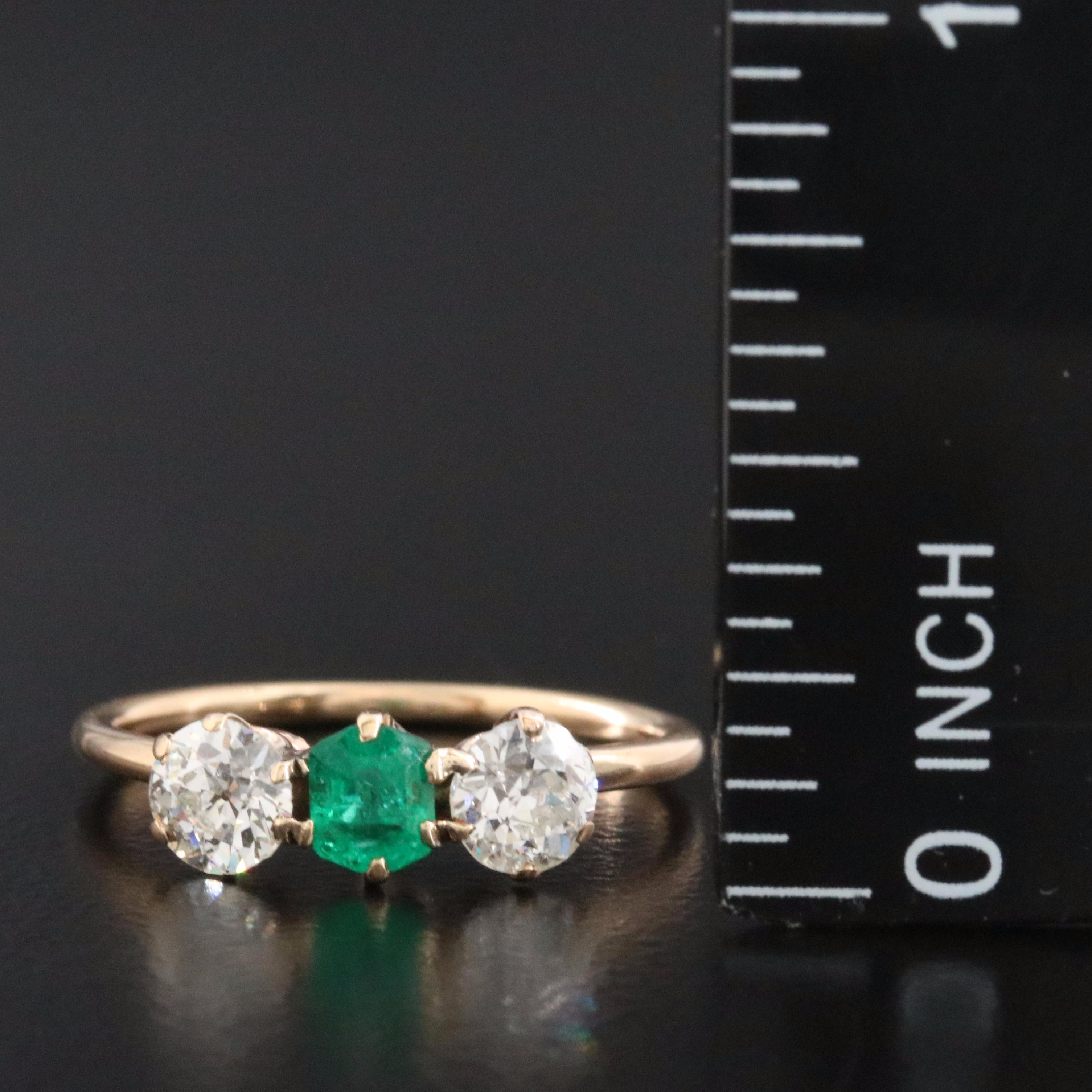 14K Emerald and Diamond Ring | EBTH