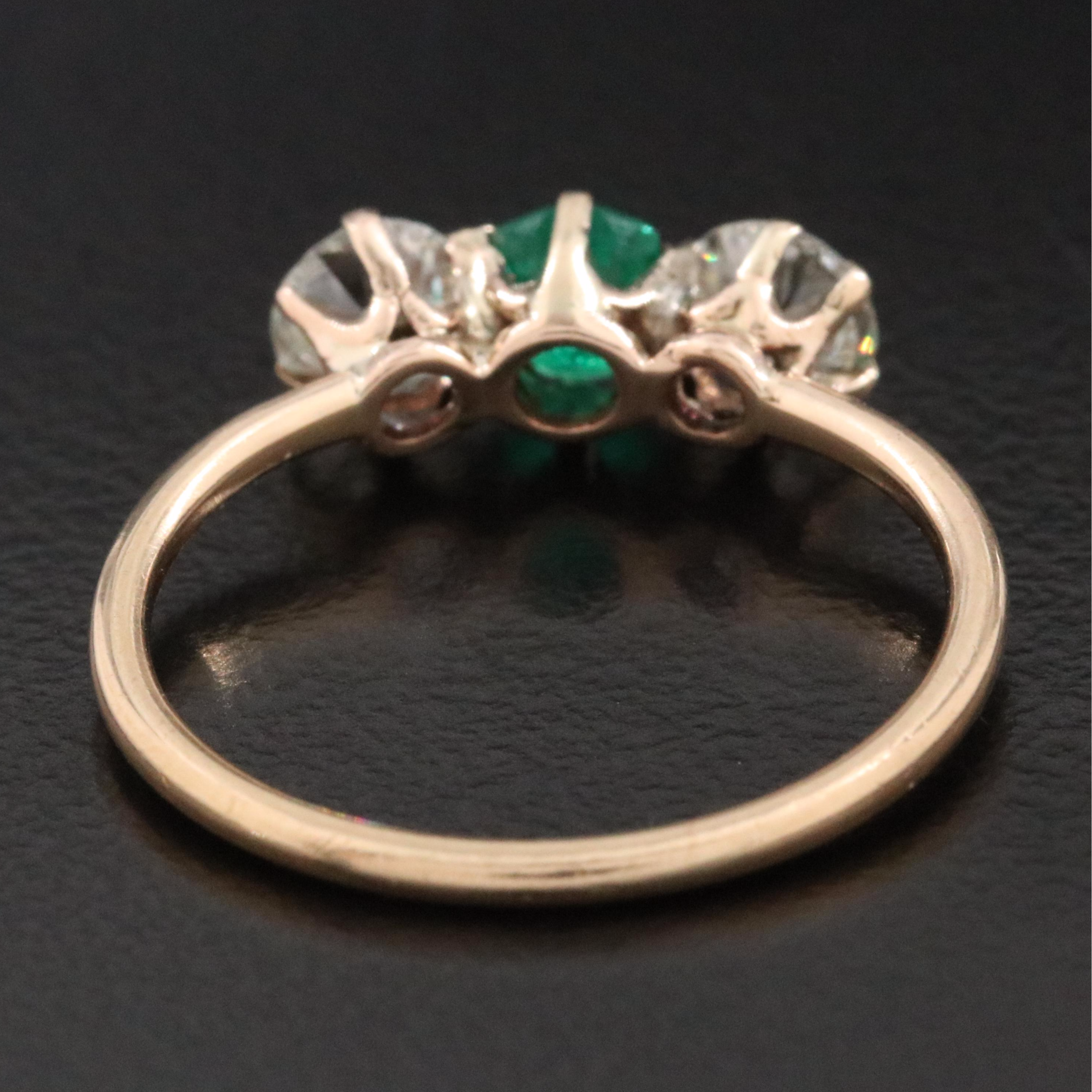 14K Emerald and Diamond Ring | EBTH
