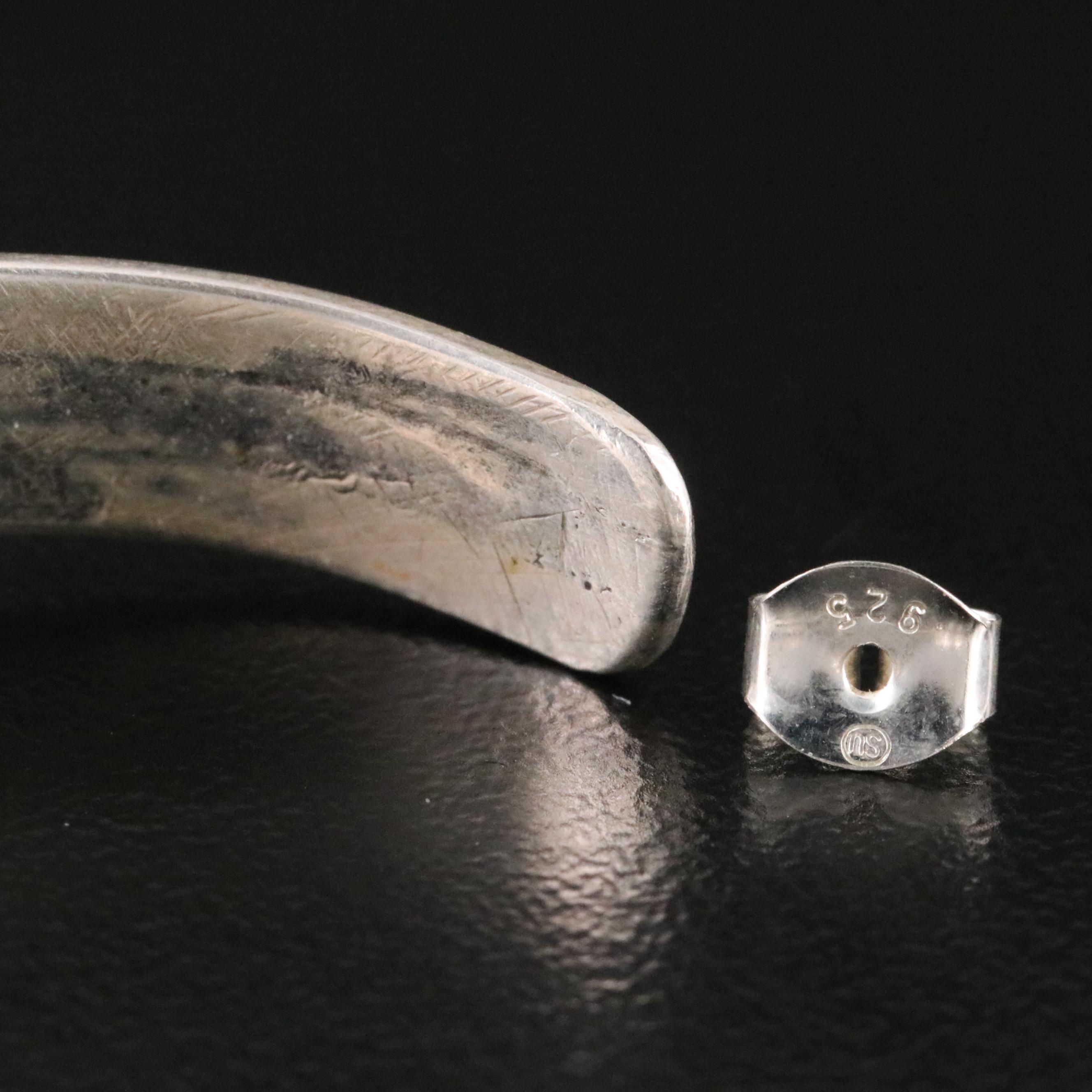 Sterling Turquoise Snake Eye Cuff Bracelet and Shadow Box Bear Claw ...