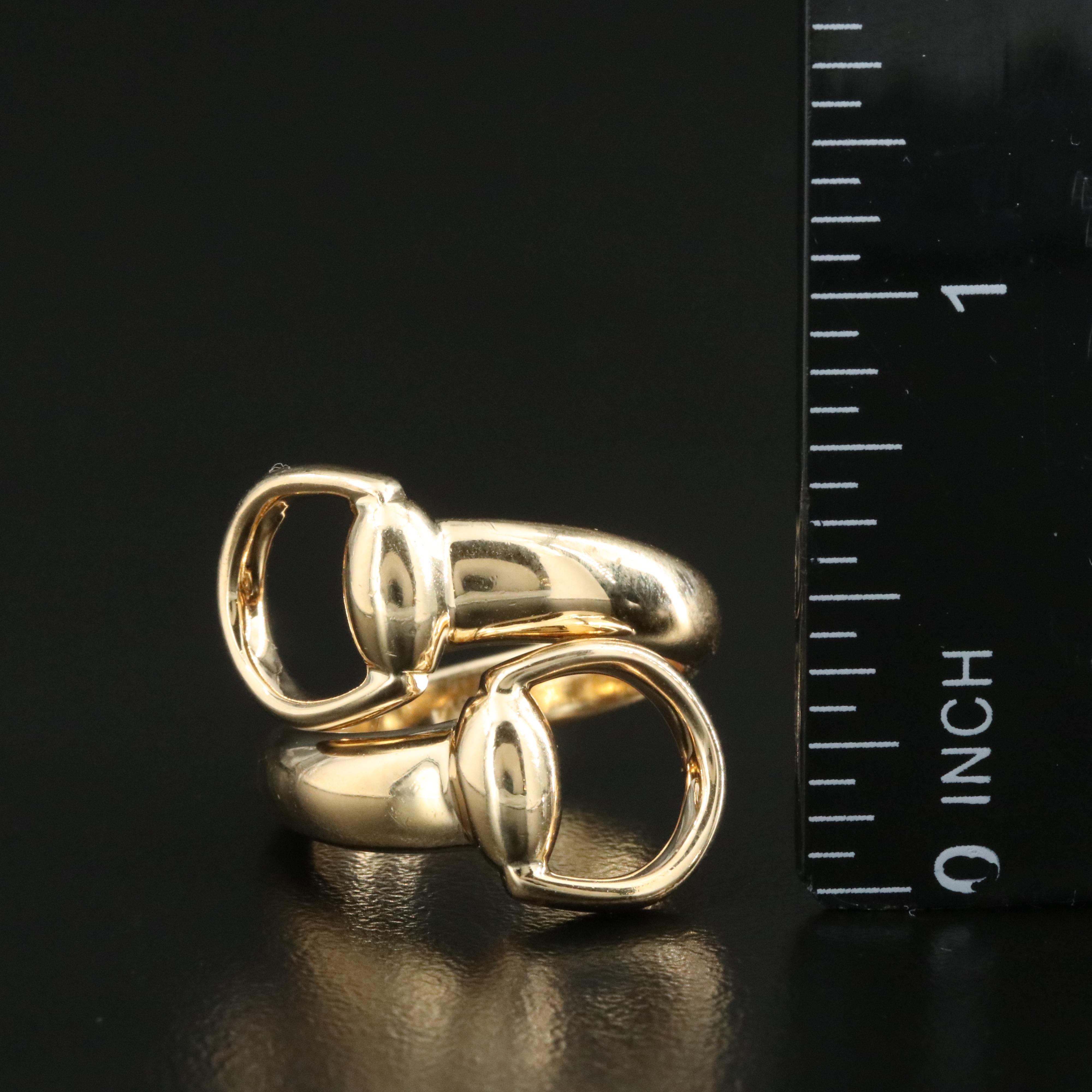 Gucci 18K Horsebit Bypass Ring | EBTH