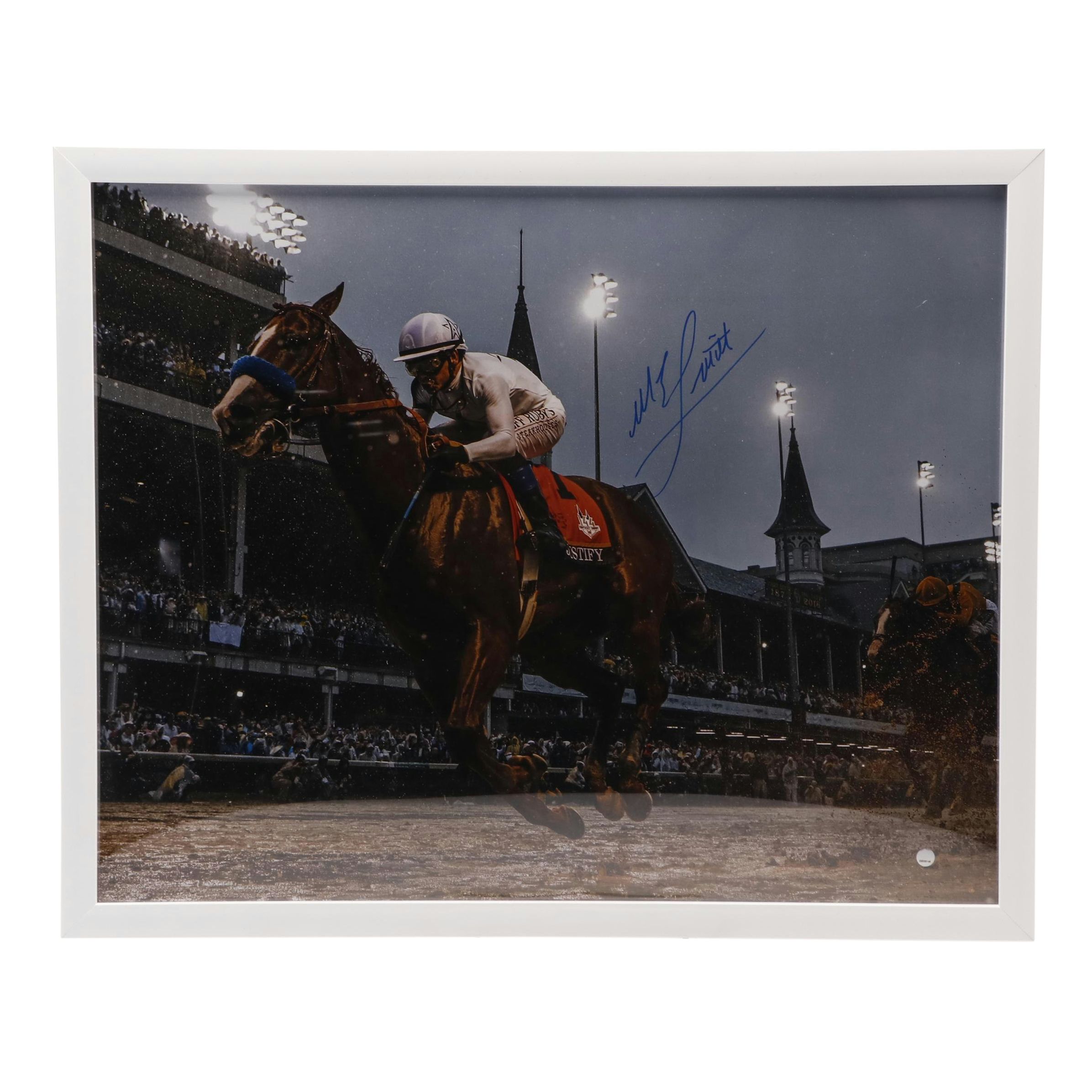 Signed Print of Mike Smith on Justify, 144th Kentucky Derby, Steiner | EBTH