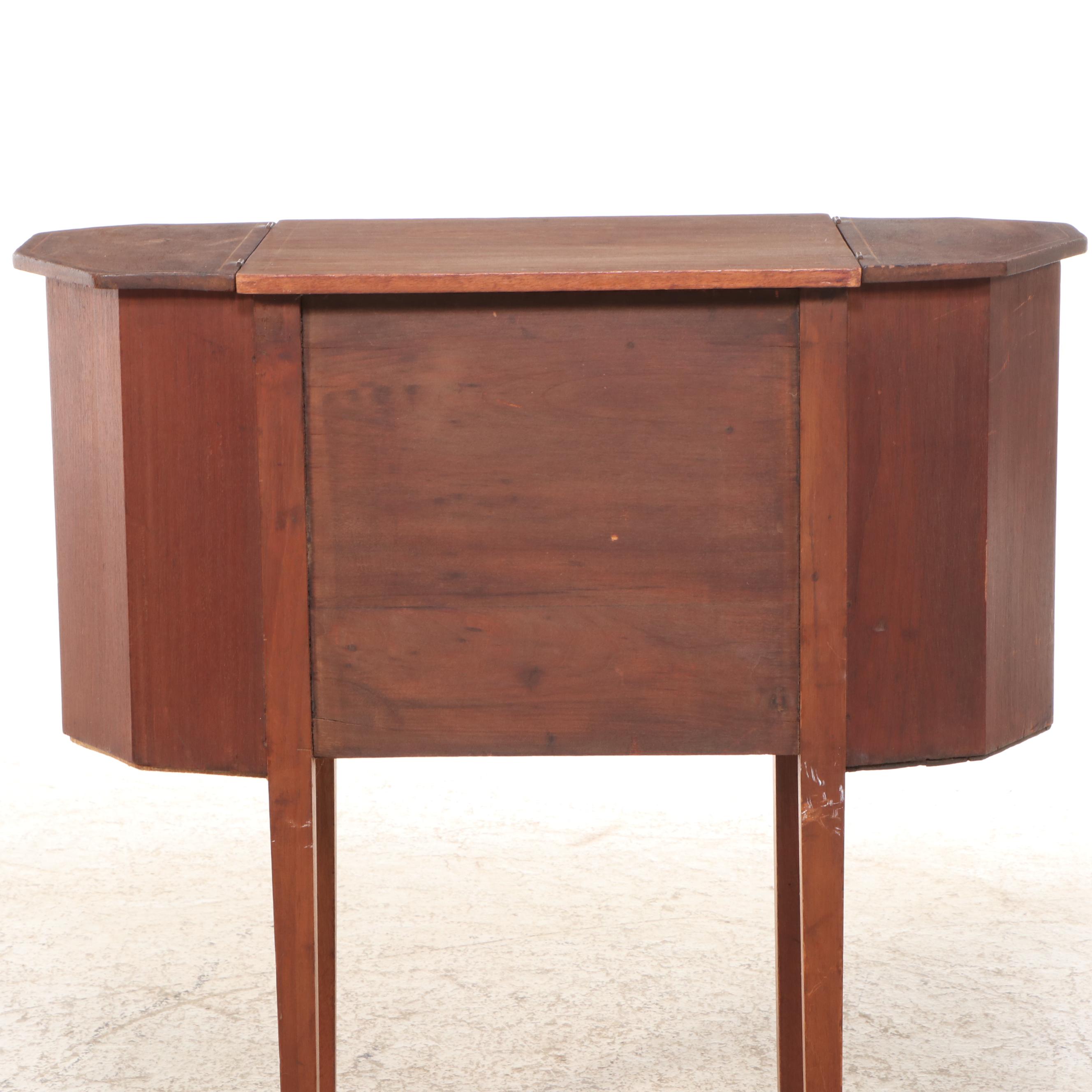 Federal Style Mahogany Work or Sewing Table, Early to Mid-20th Century ...