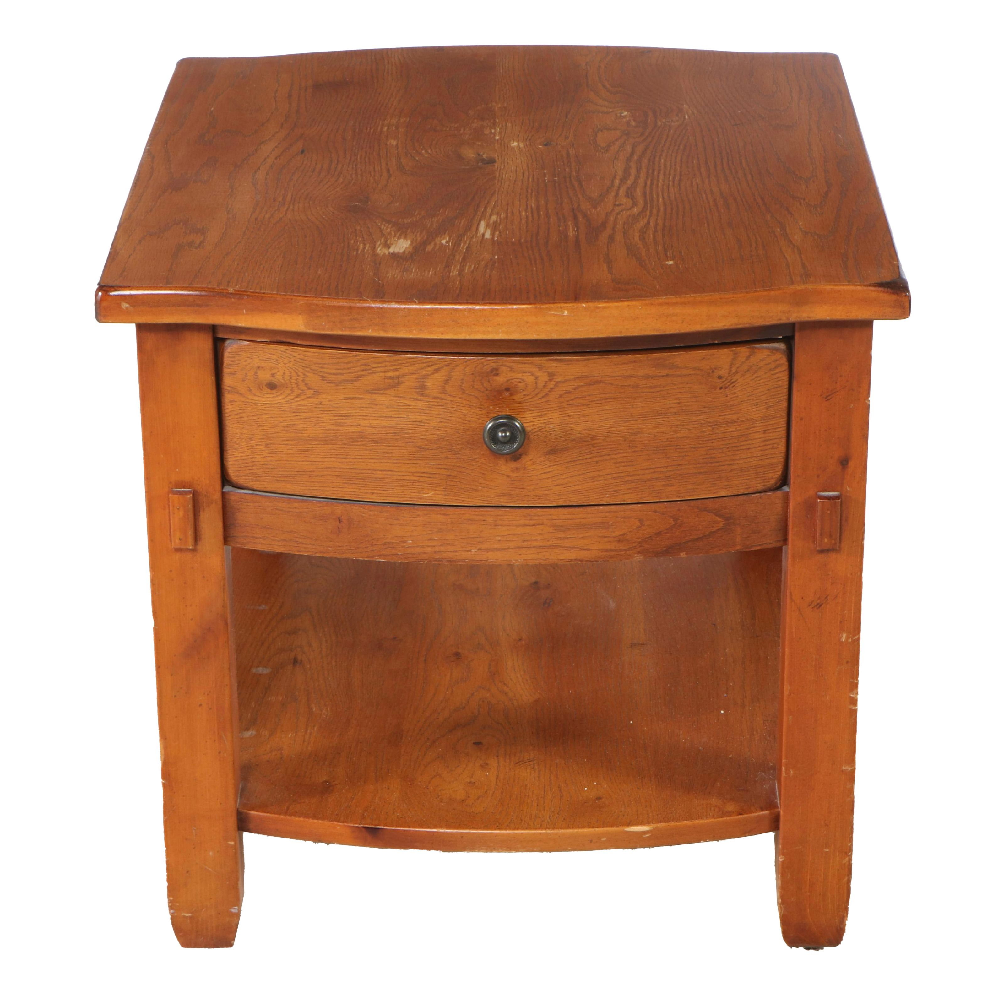 Broyhill Oak End Table, Late 20th Century | EBTH