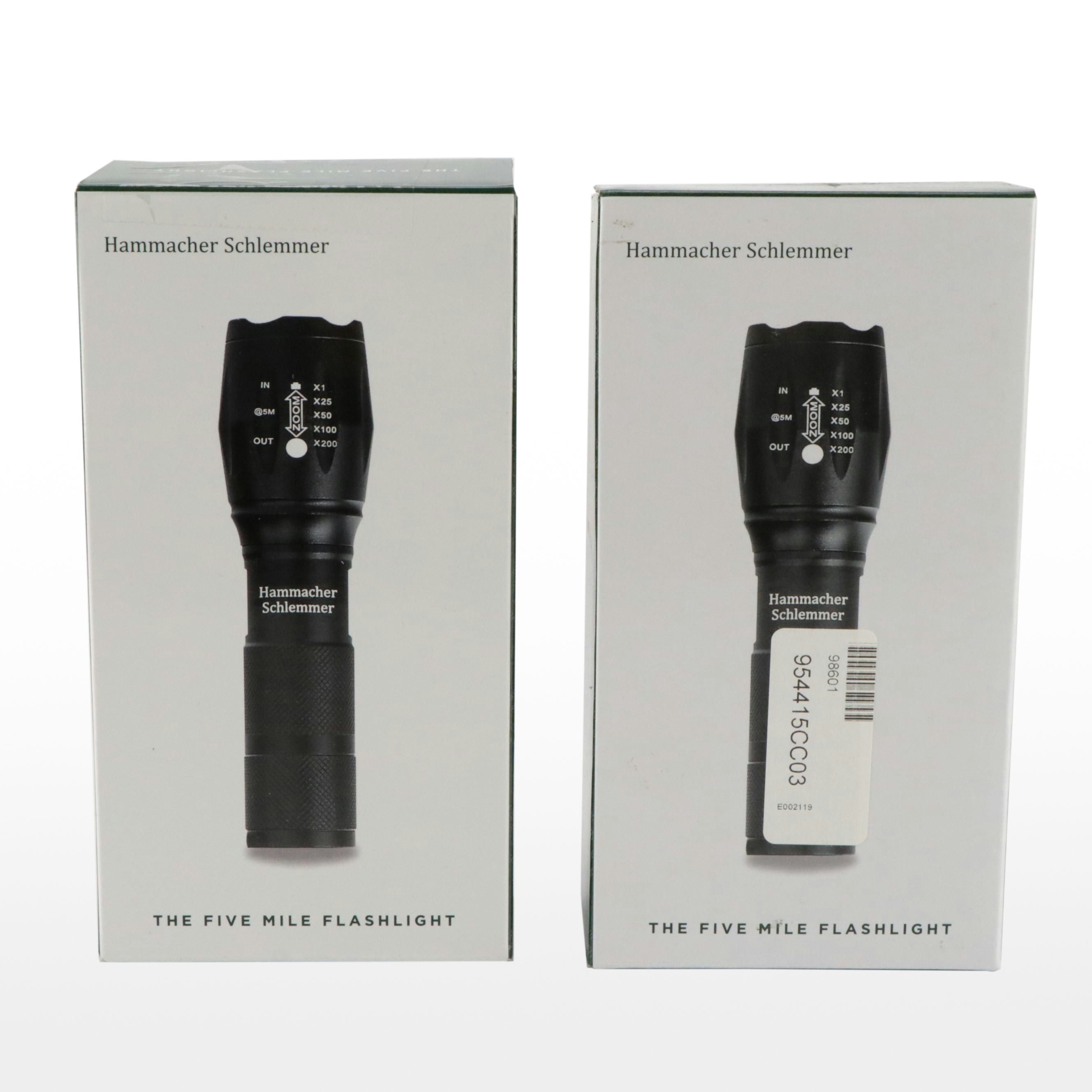 Two Hammacher Schlemmer Five Mile Adjustable Flashlights | EBTH