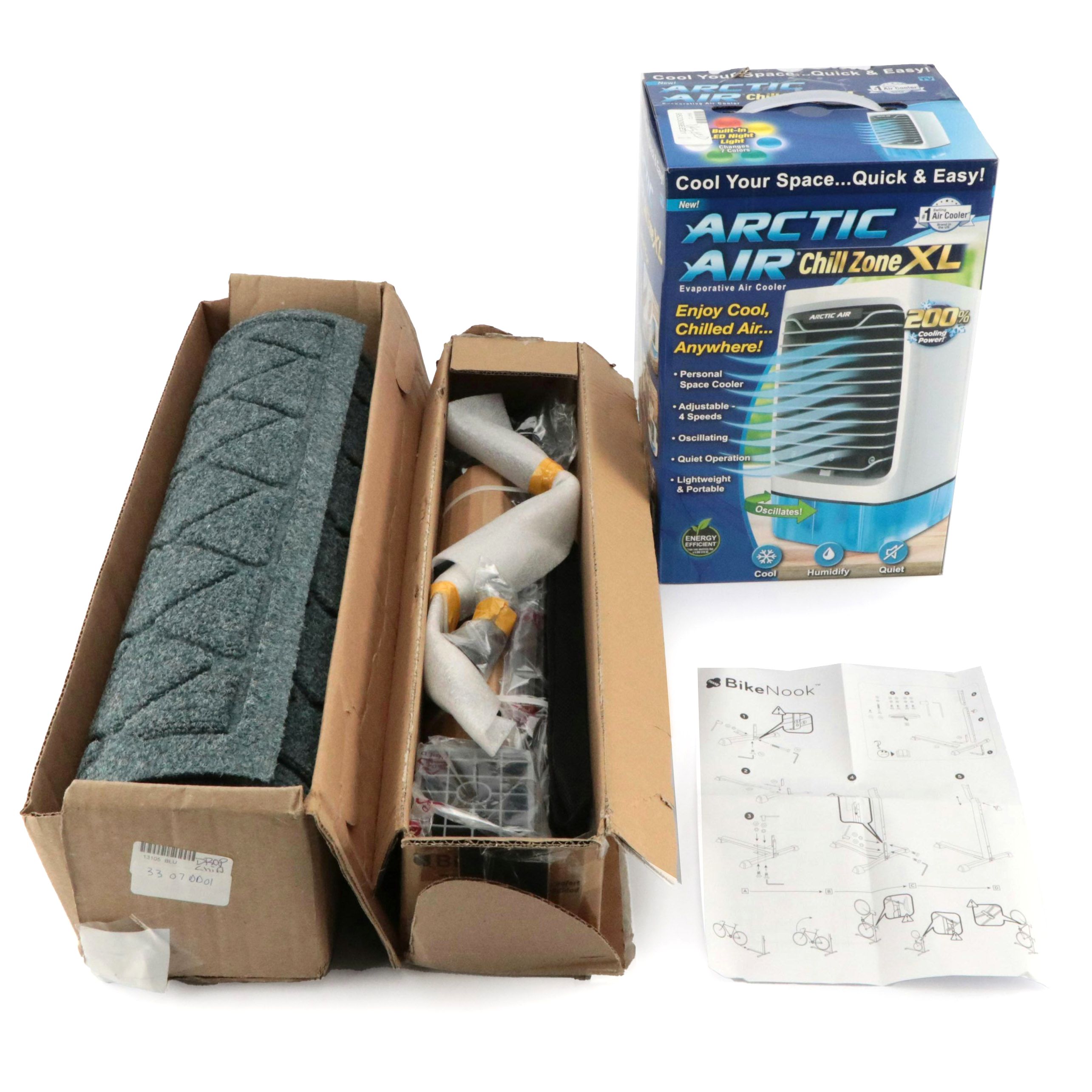 Arctic Air Chill Zone XL Air Cooler with BikeNook Bike Rack and Floor ...