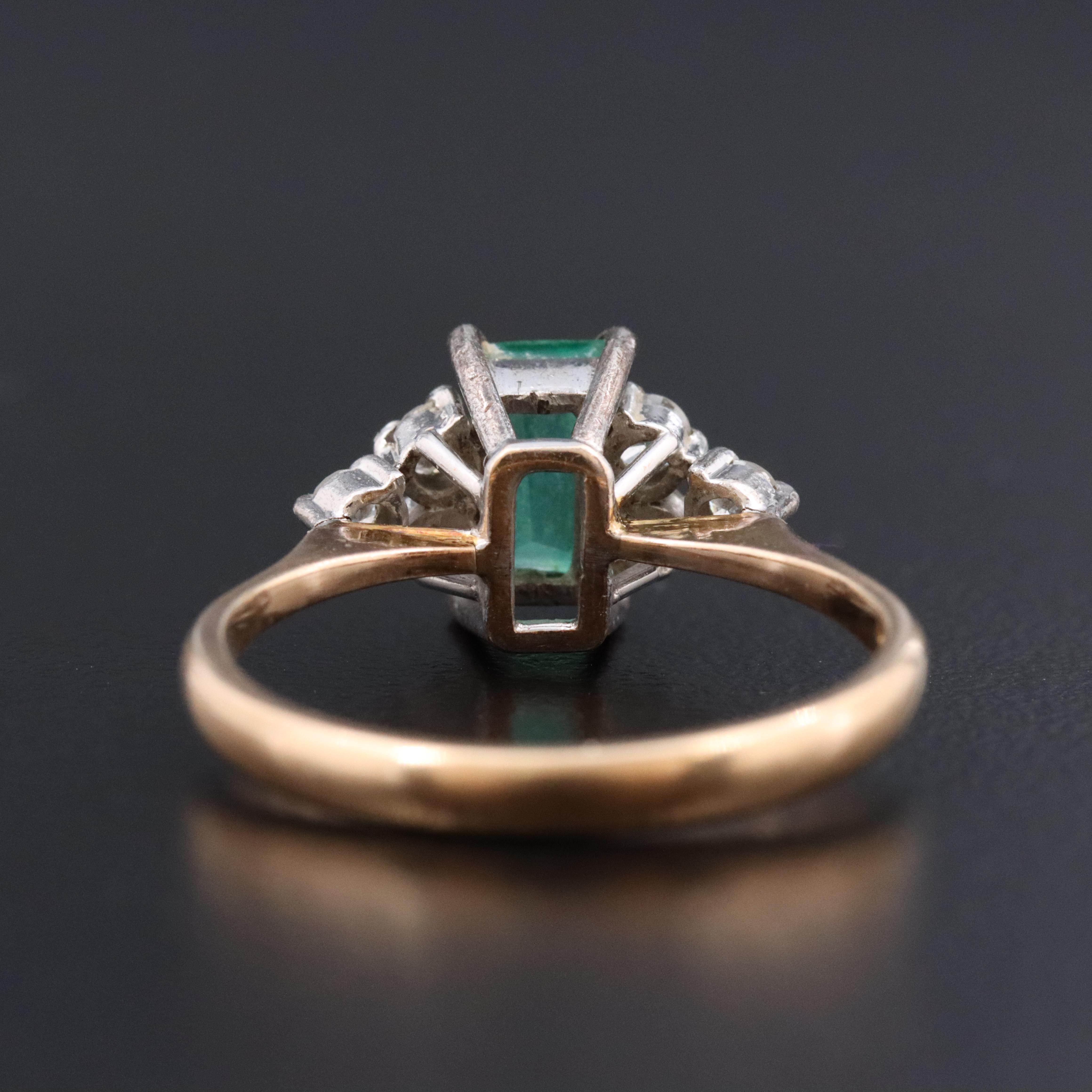 14K Emerald and Diamond Ring | EBTH