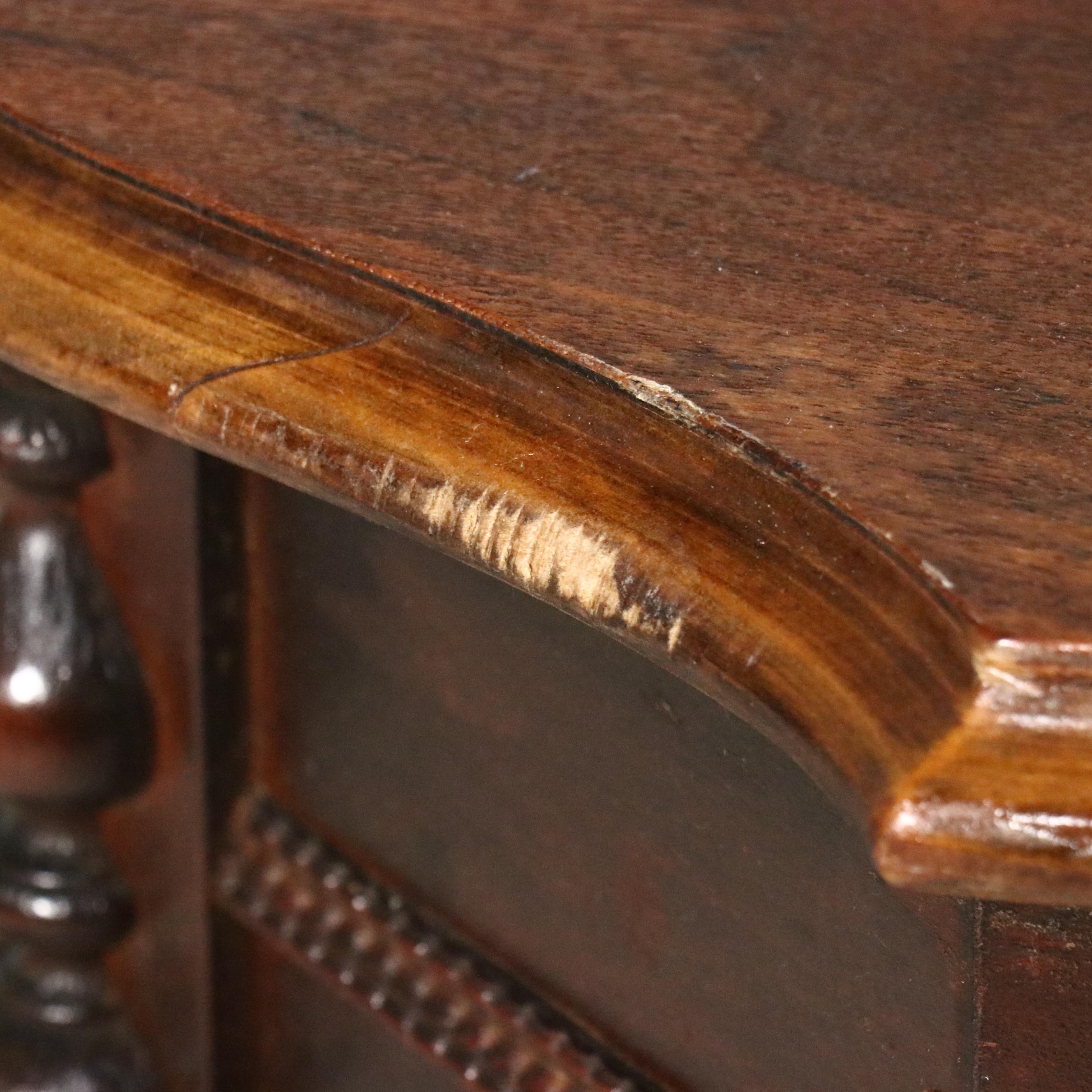 Cochran Chair Co. Jacobean Style Walnut Center Table, Early to Mid-20th ...