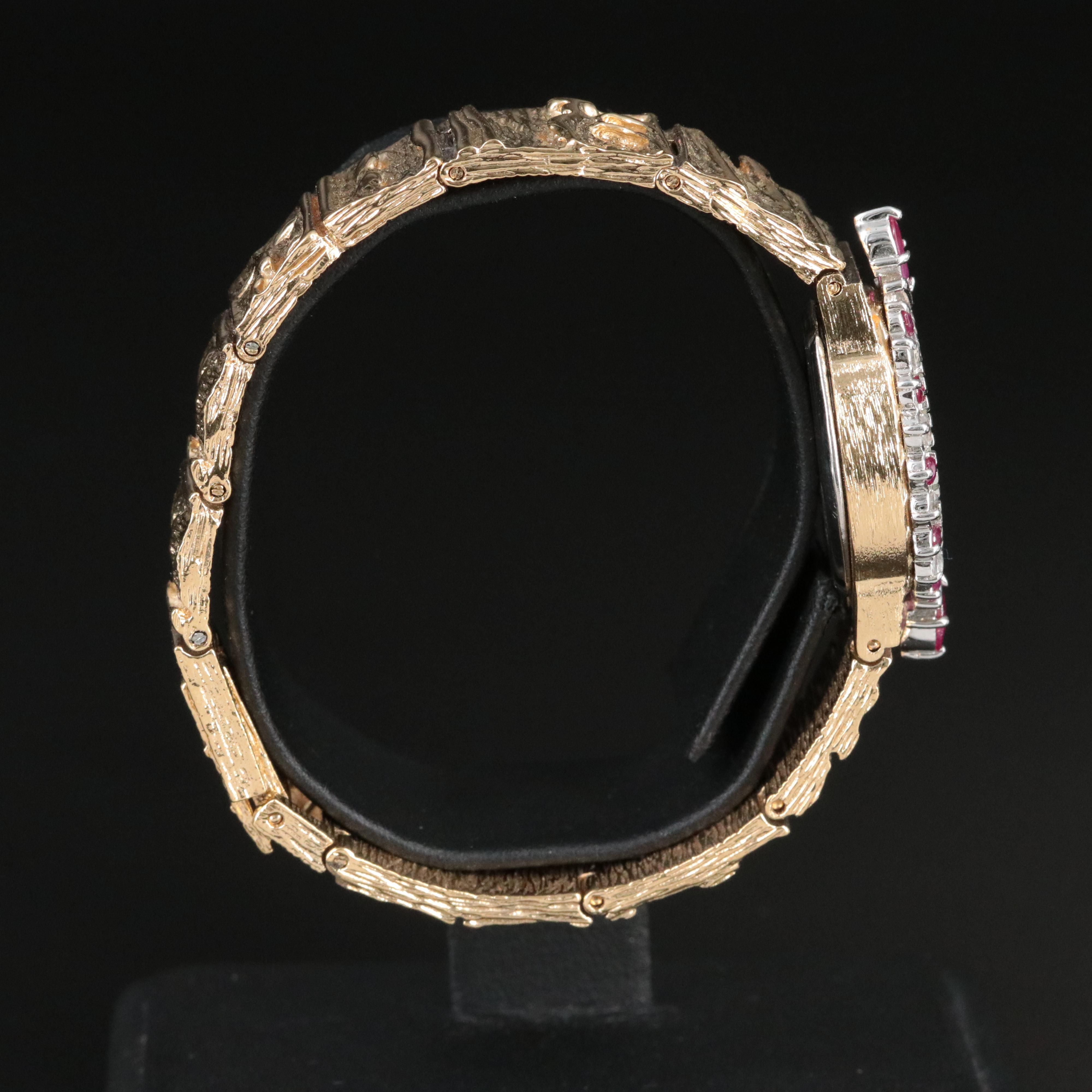 JJ Apropos Mother-of-Pearl Dial Ruby and White Zircon Watch | EBTH